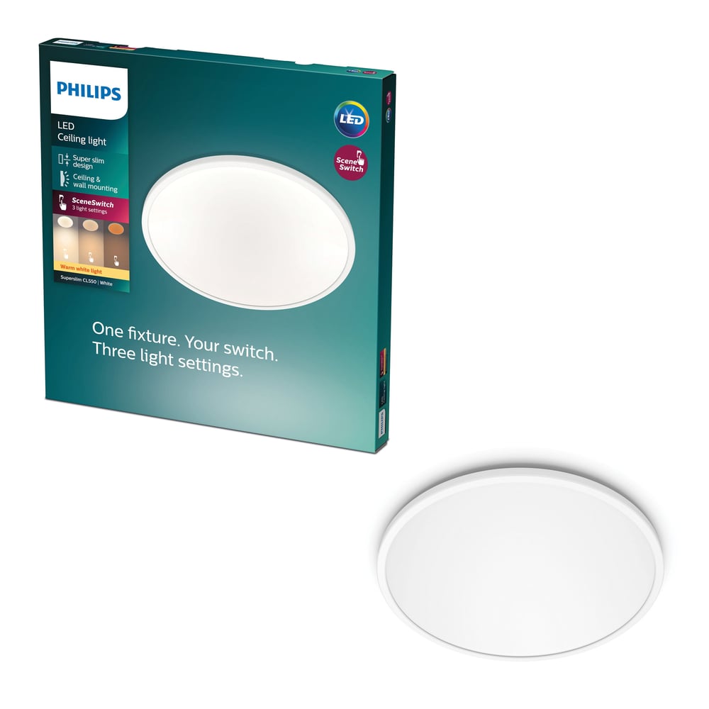 Philips Mauve Sceneswitch LED-plafond 1500 lm | Kjell & Company