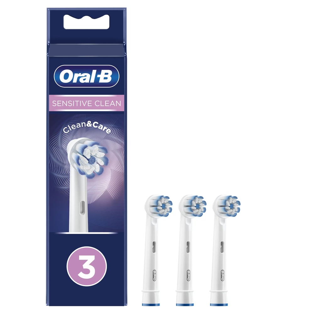 Oral-B Sensitive Clean & Care Tandborsthuvud 3-pack | Kjell & Company