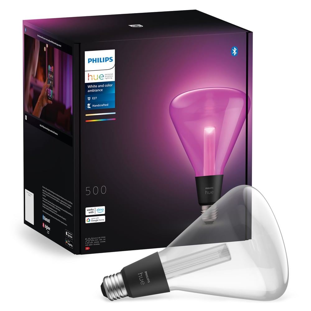 Philips Hue Lightguide Triangle E27 smart LED-pære 500 lm | Kjell & Company