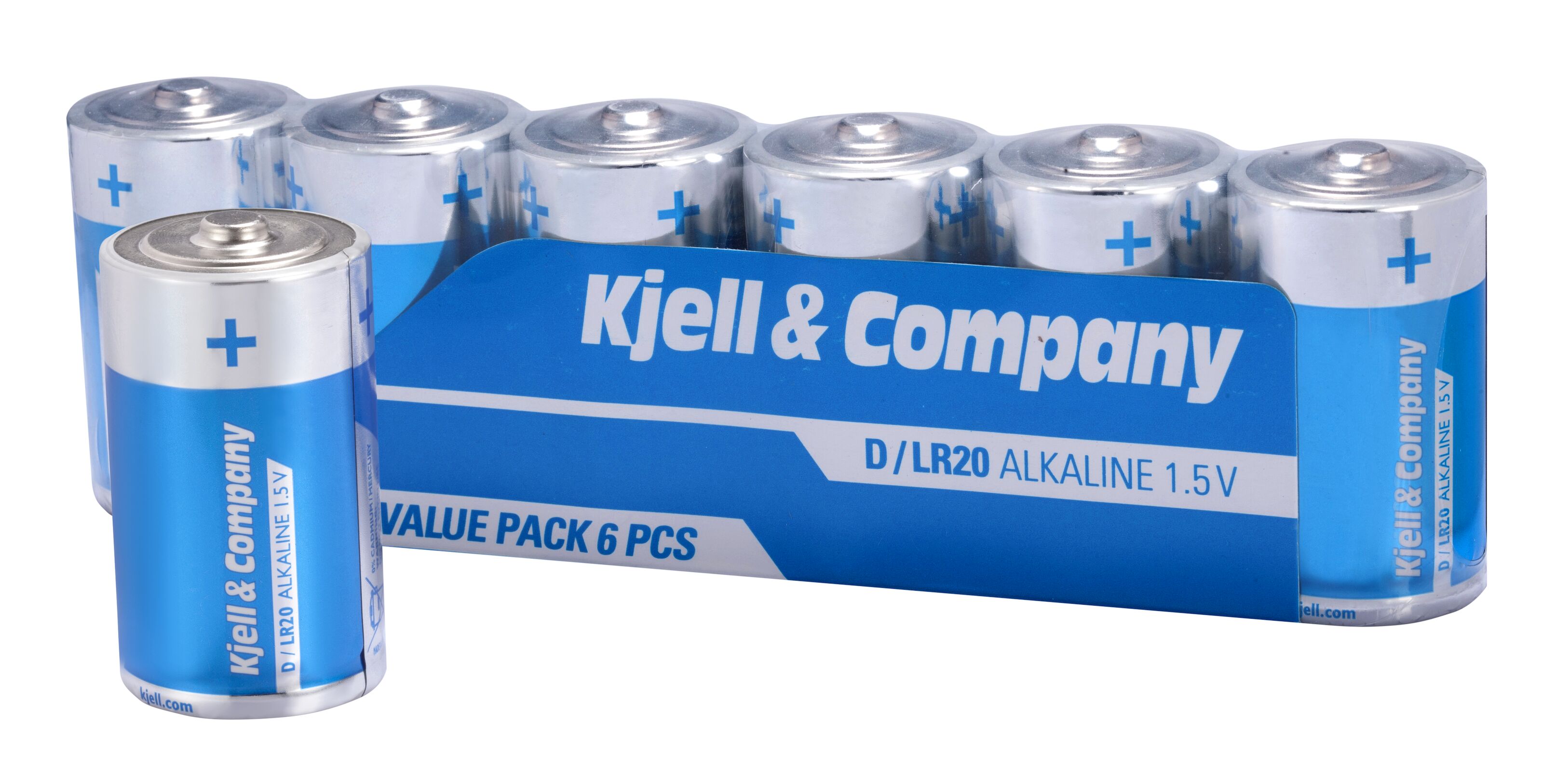 Kjell & Company D-batterier (LR20) 6-pack - Alkaliska batterier | Kjell ...