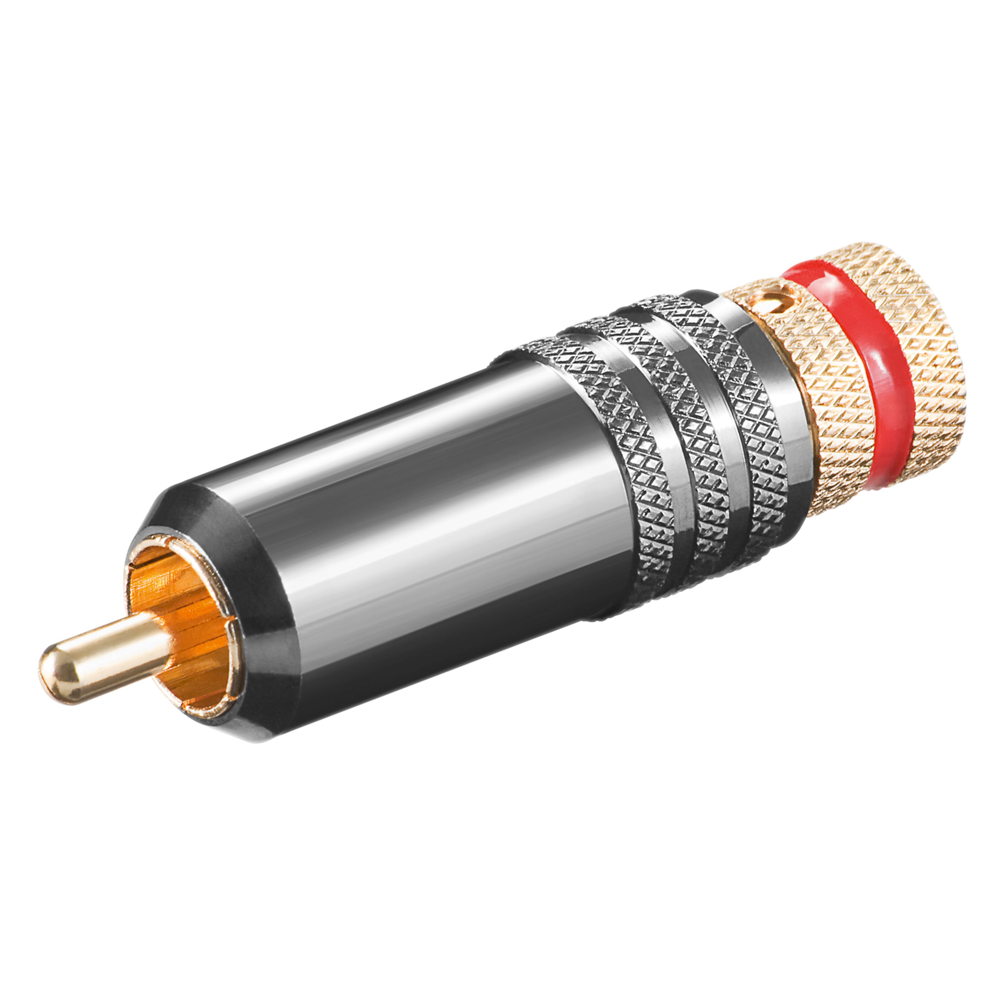 RCA-kontakt med metallhölje Hane - RCA-kontakter | Kjell.com