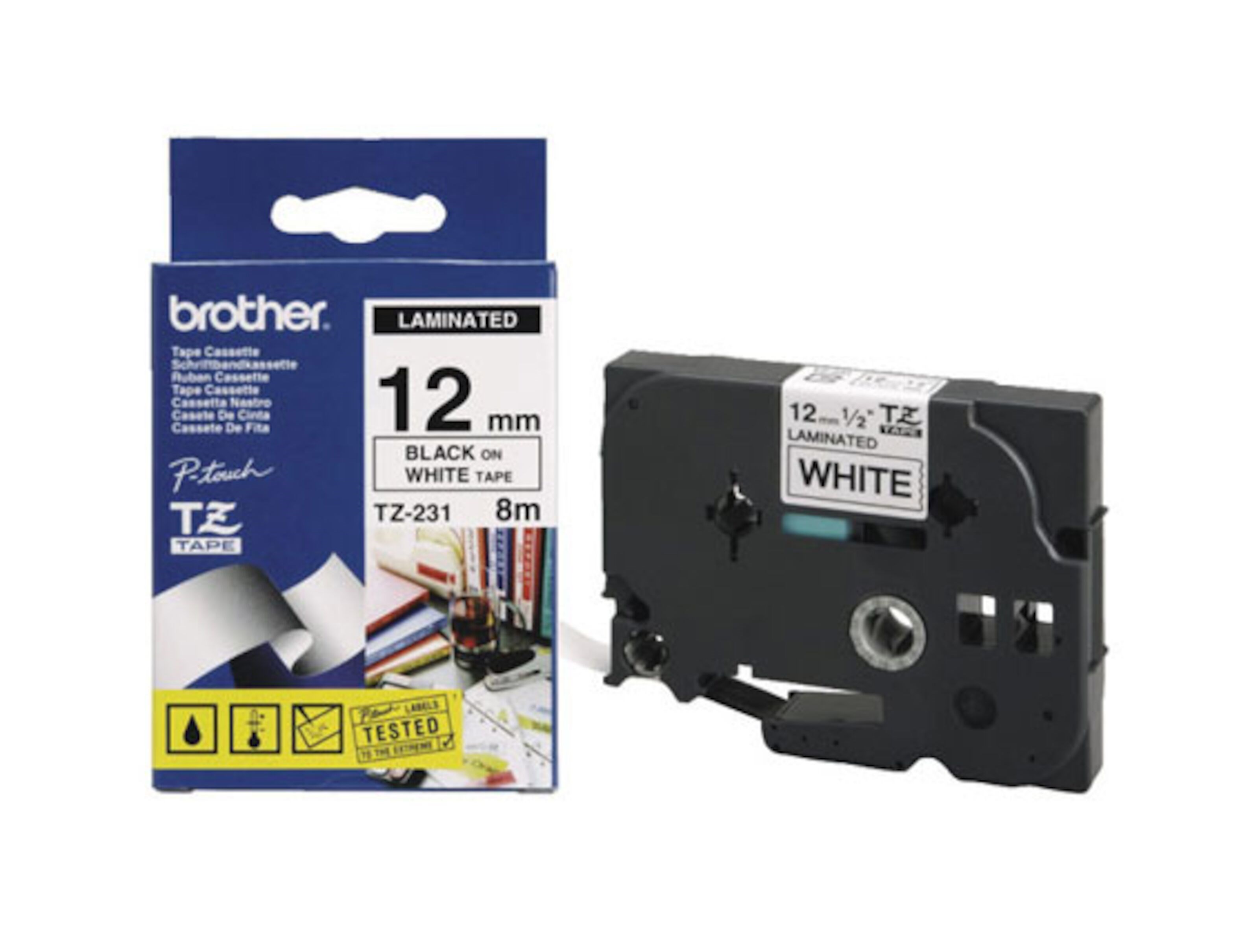 Brother TZe-tape 12 mm - Etiketter | Kjell & Company