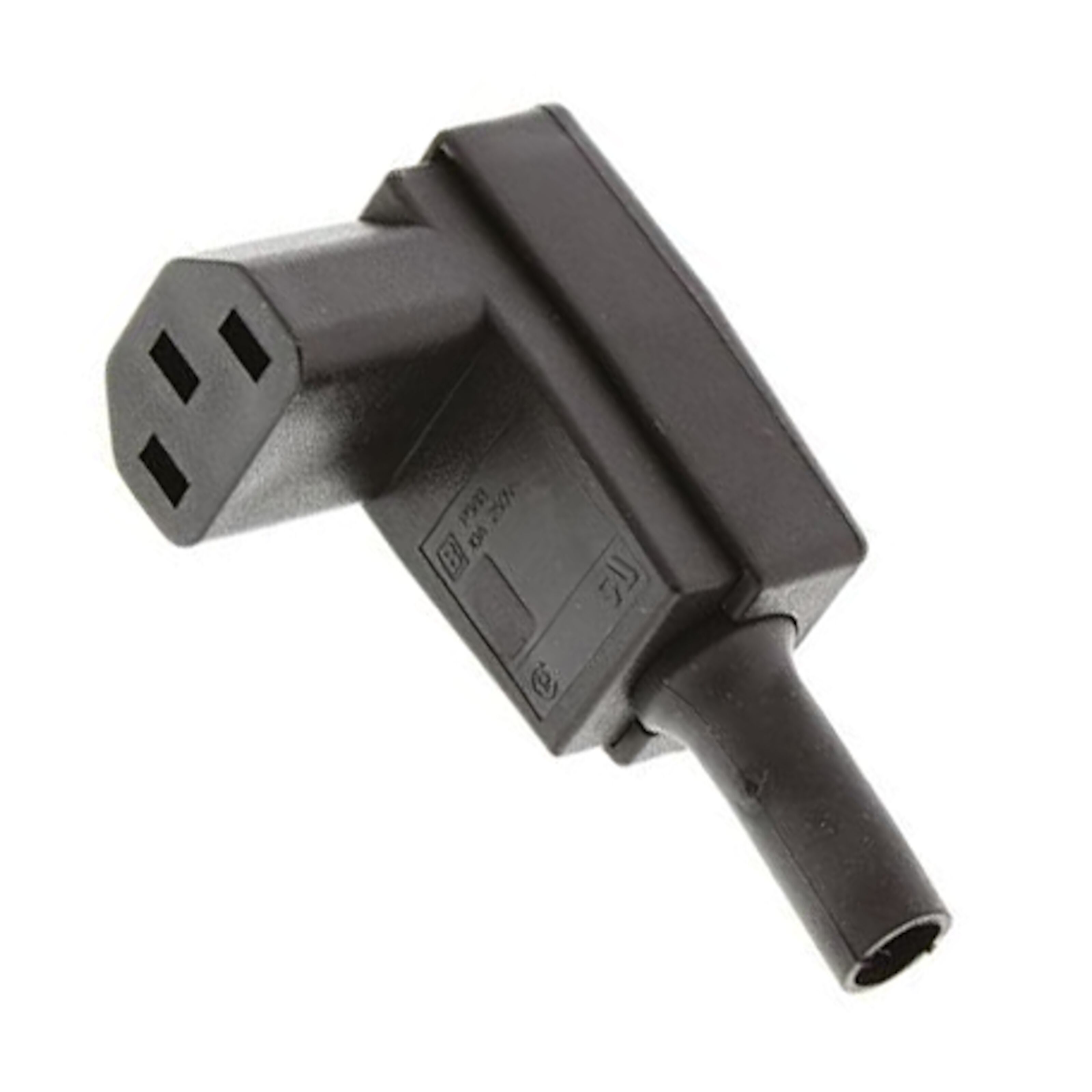 Apparatkontakt C13 Nedåtvinklad - Apparatkontakter | Kjell.com