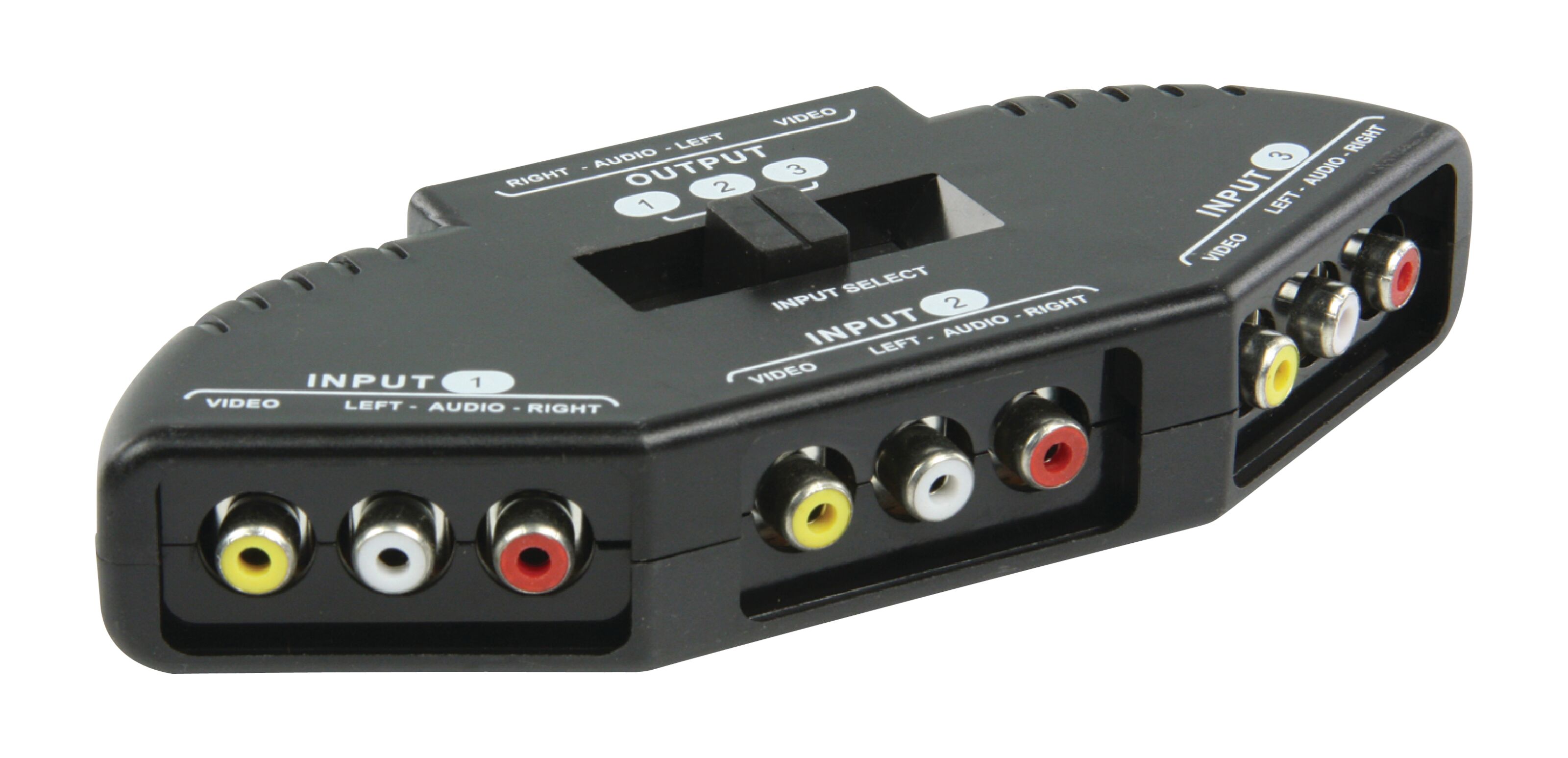 RCA-switch, 3-veis - Tilbehør for høyttalere, aktive og passive | Kjell.com