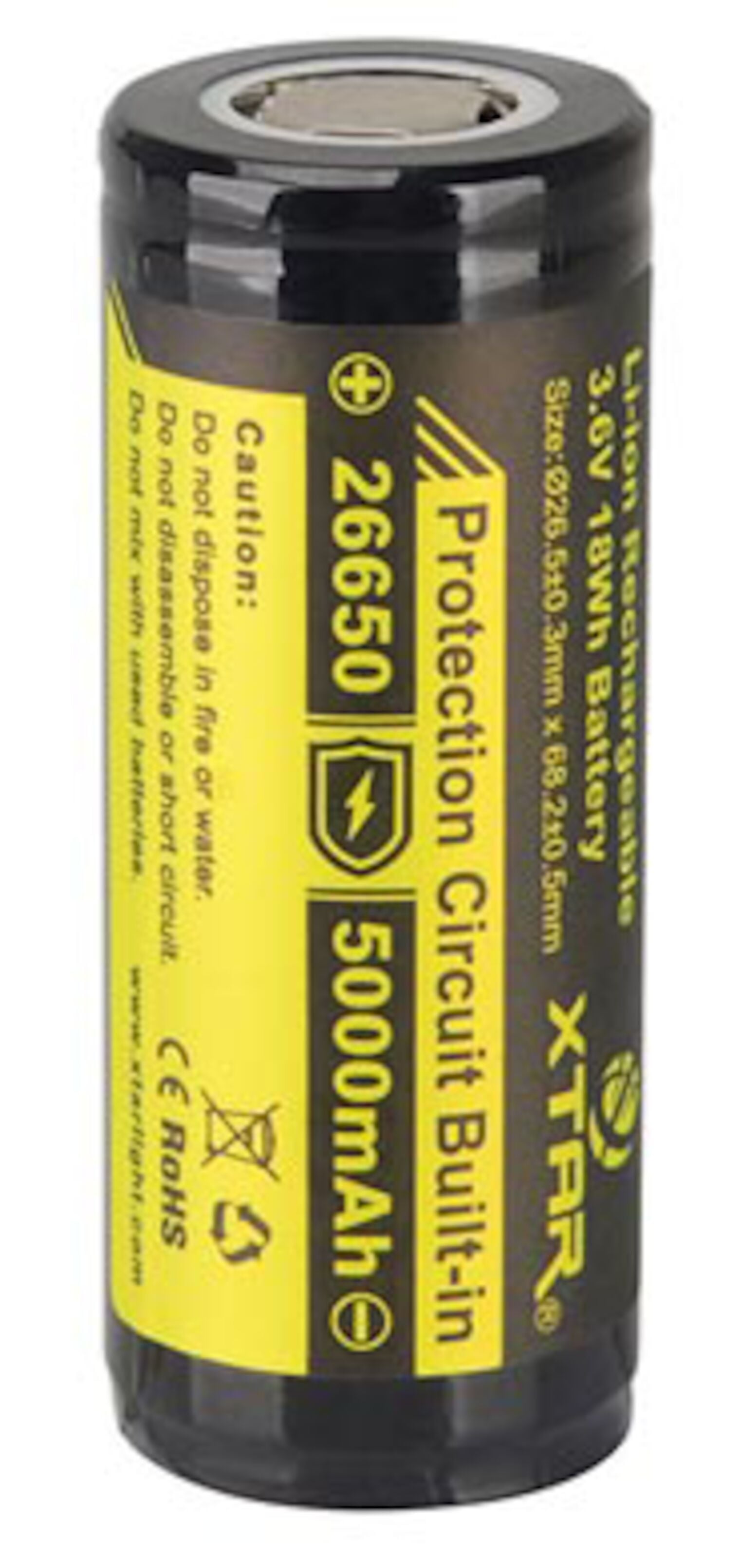 26650 Li-ion-batteri 3,6 V 5000 mAh - Litiumbatterier | Kjell & Company