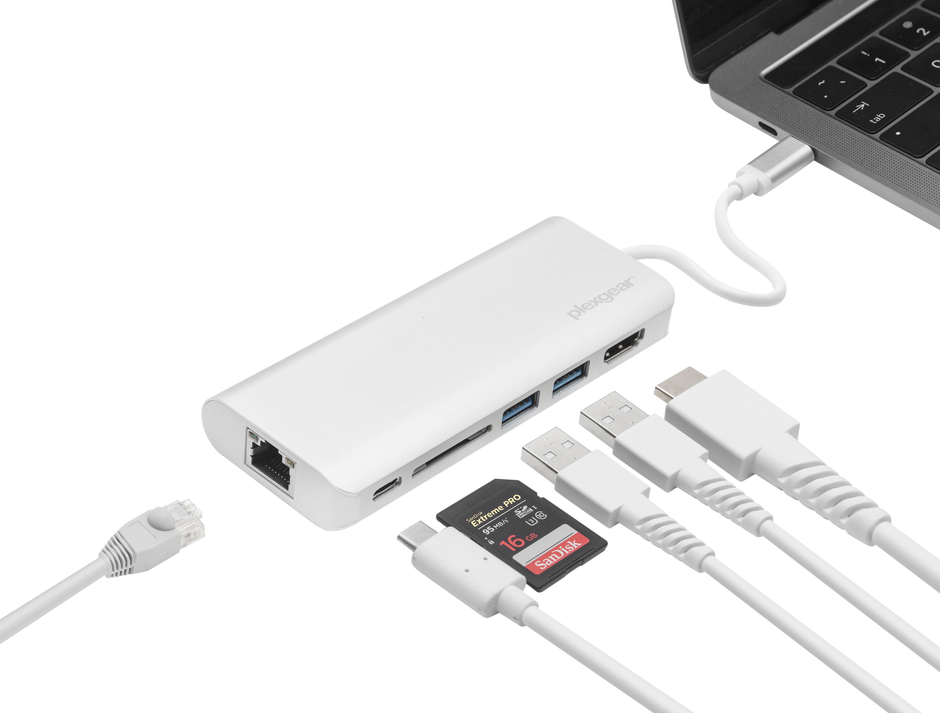 Plexgear Multiadapter för USB-C - Mac-tillbehör