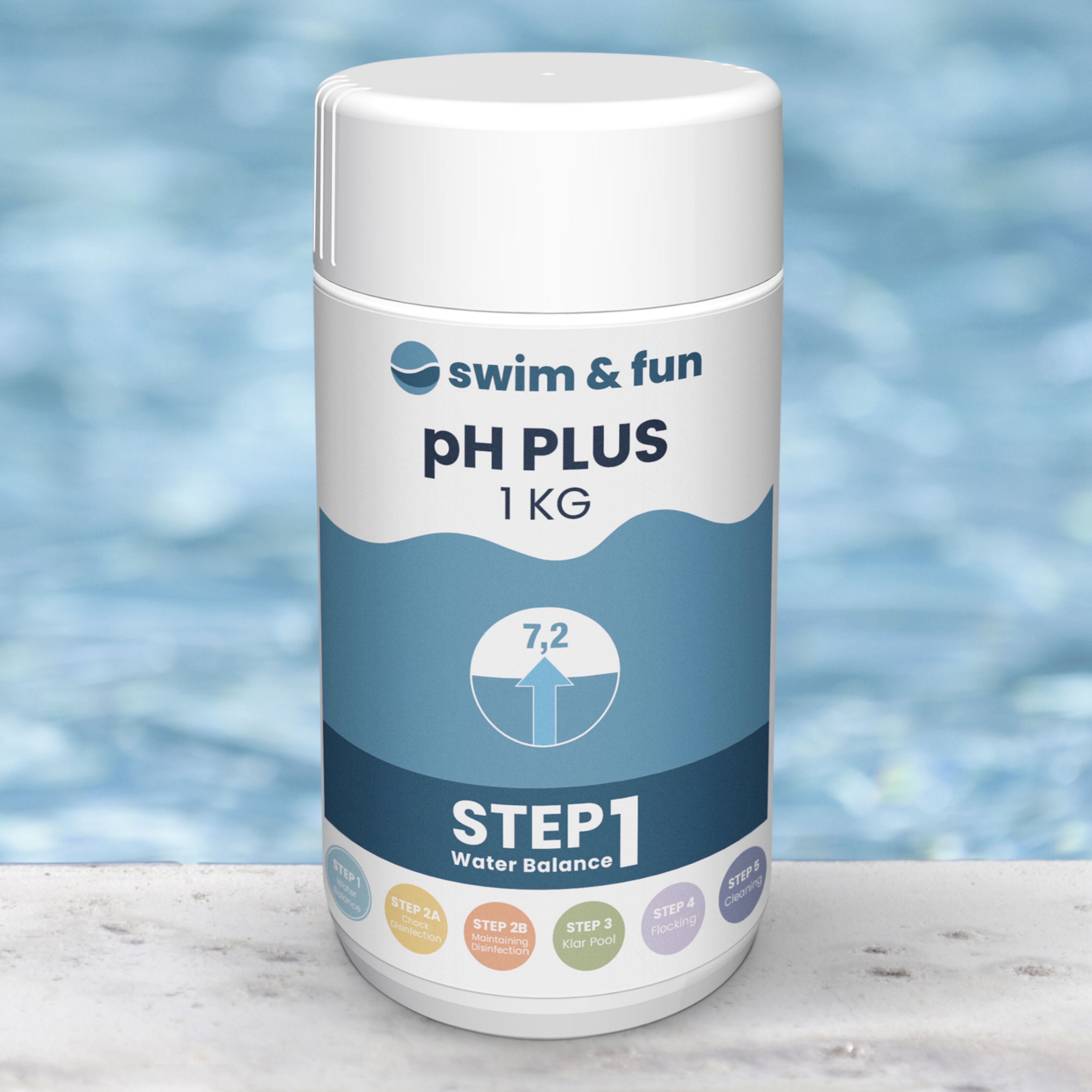 Swim & Fun PH-Plus Granulat for PH-verdi 1 kg - Bassengkjemikalier ...