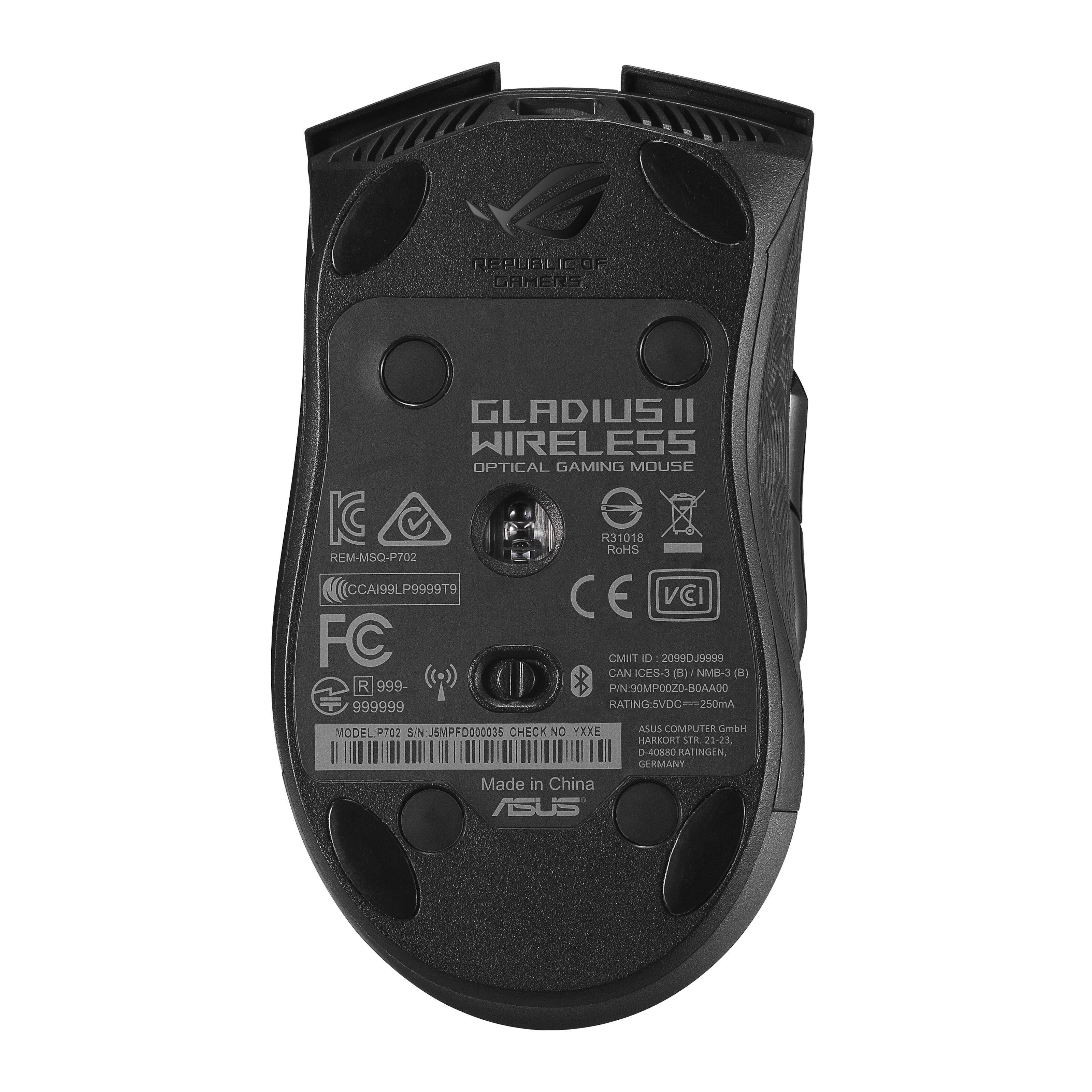 Asus ROG Gladius II Trådløs gaming-mus med 1 ms forsinkelse - Trådløs ...