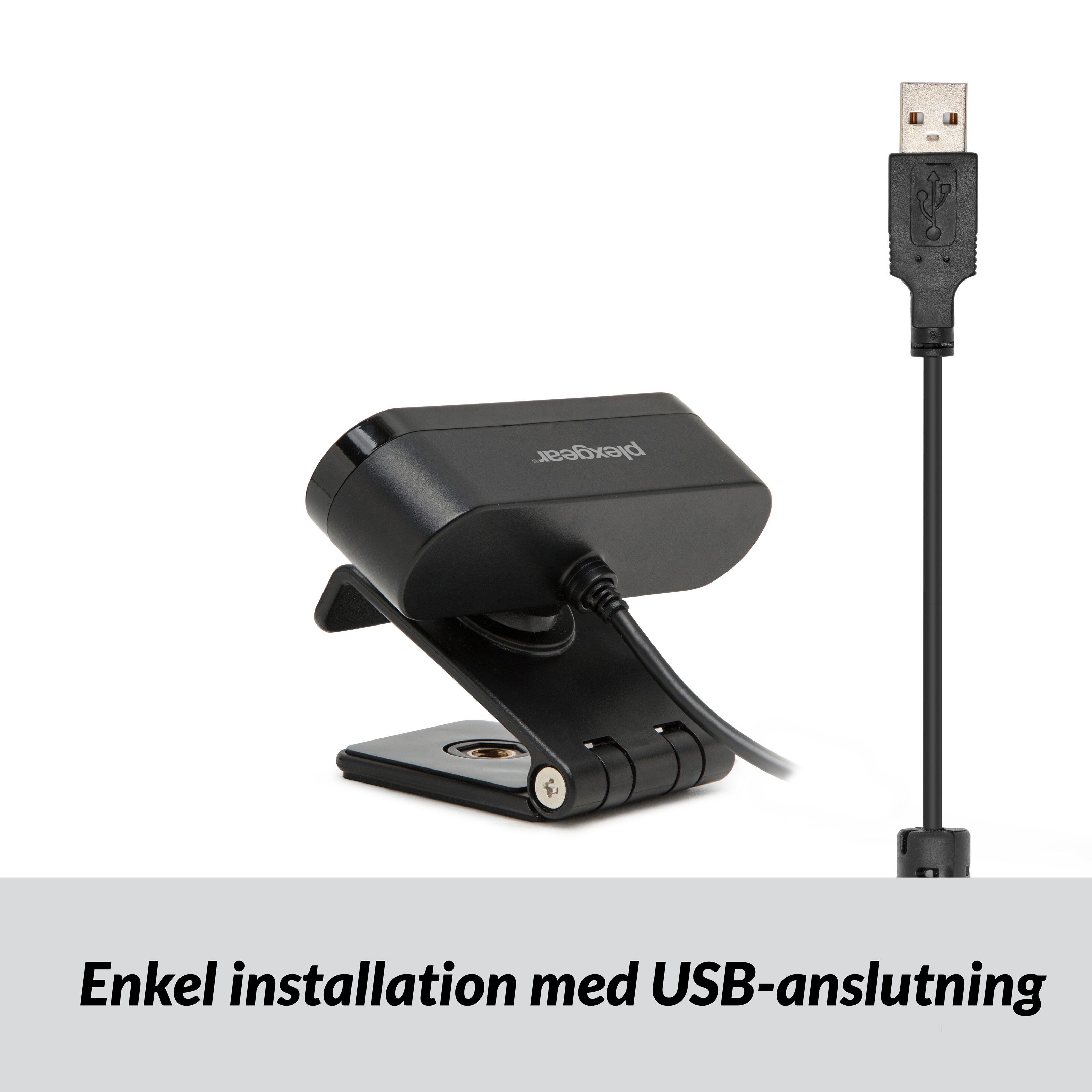 Plexgear 1080p Webbkamera med mikrofon - Webbkameror | Kjell.com