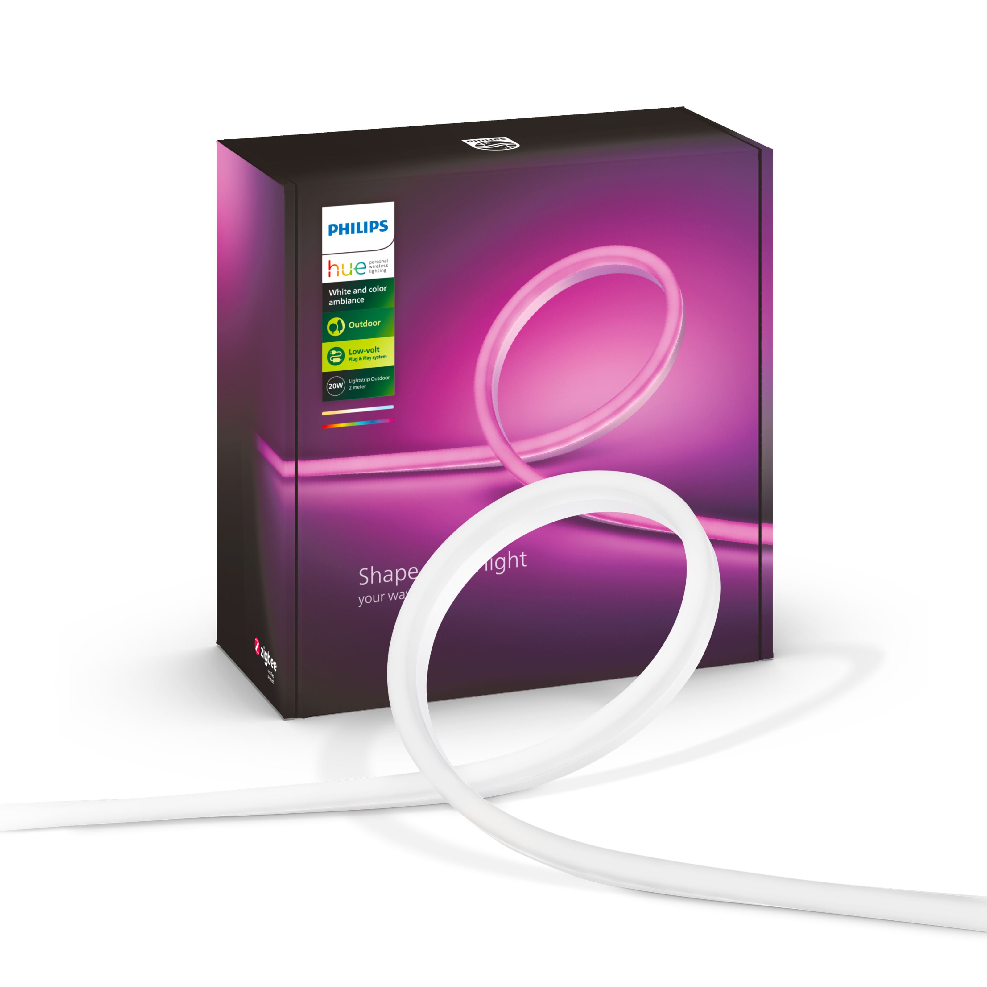 Philips Hue Lightstrip Outdoor RGB LED-list 2 m - Smarta ljusslingor ...