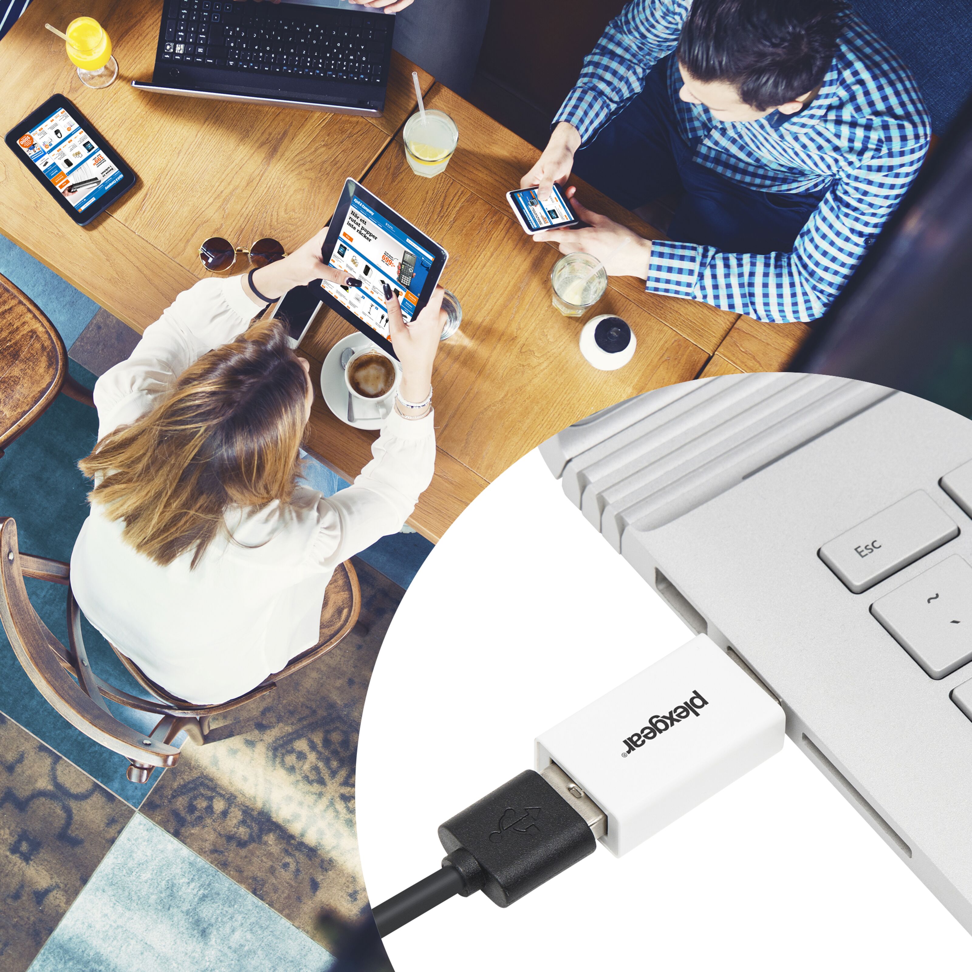 Plexgear USB-datablockerare - USB-kablar | Kjell.com