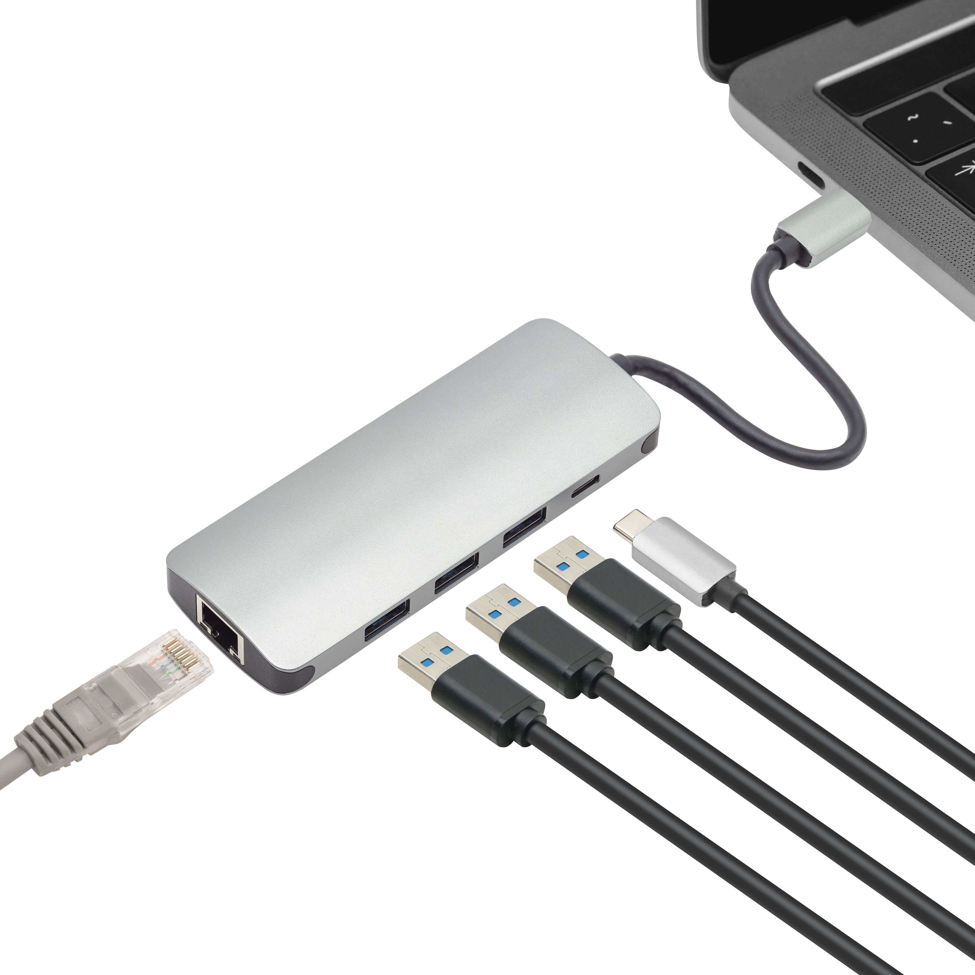 Plexgear USB-C-multiadapter - USB-adaptrar | Kjell.com