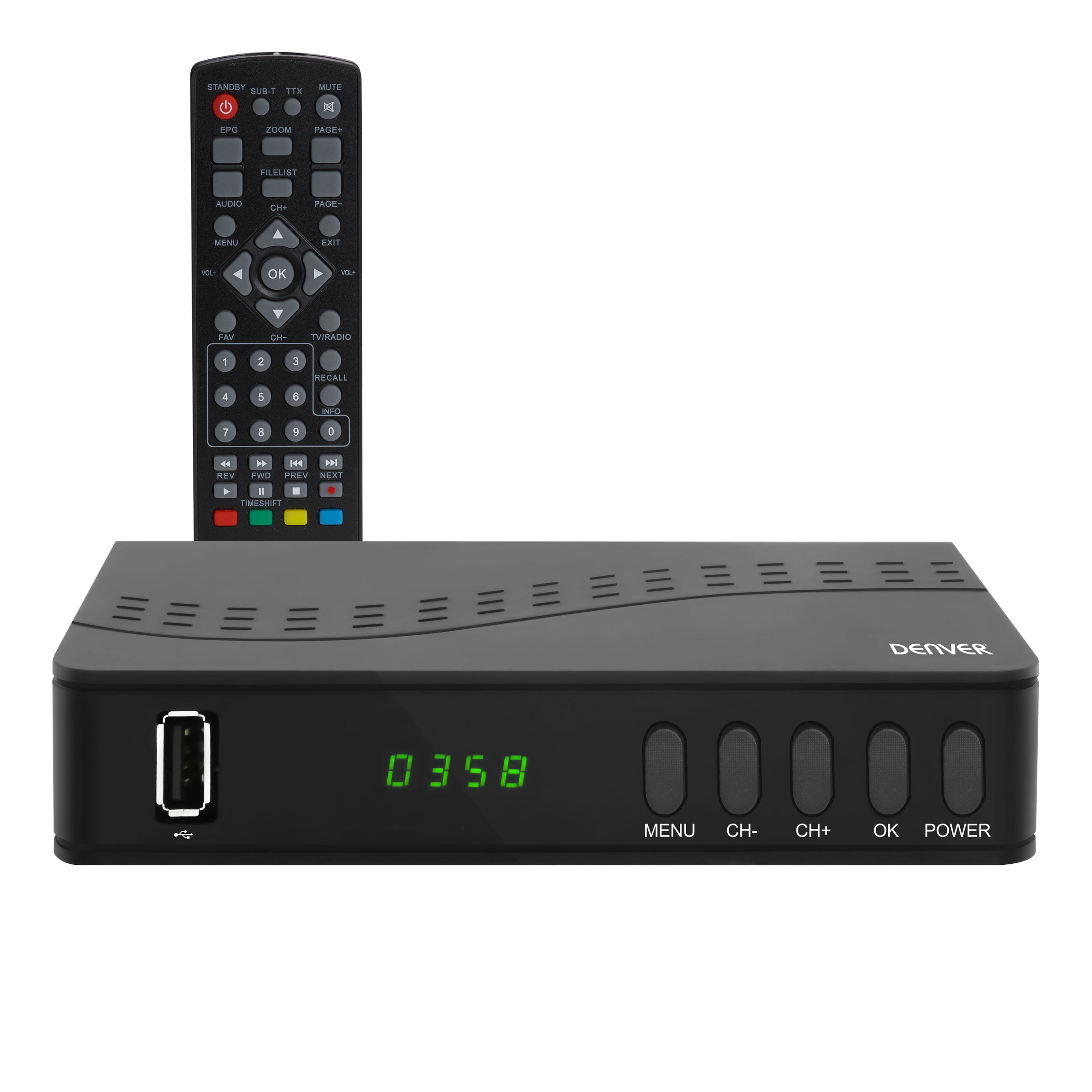 Denver DTB-140 Digital-TV-mottagare med HDTV-stöd