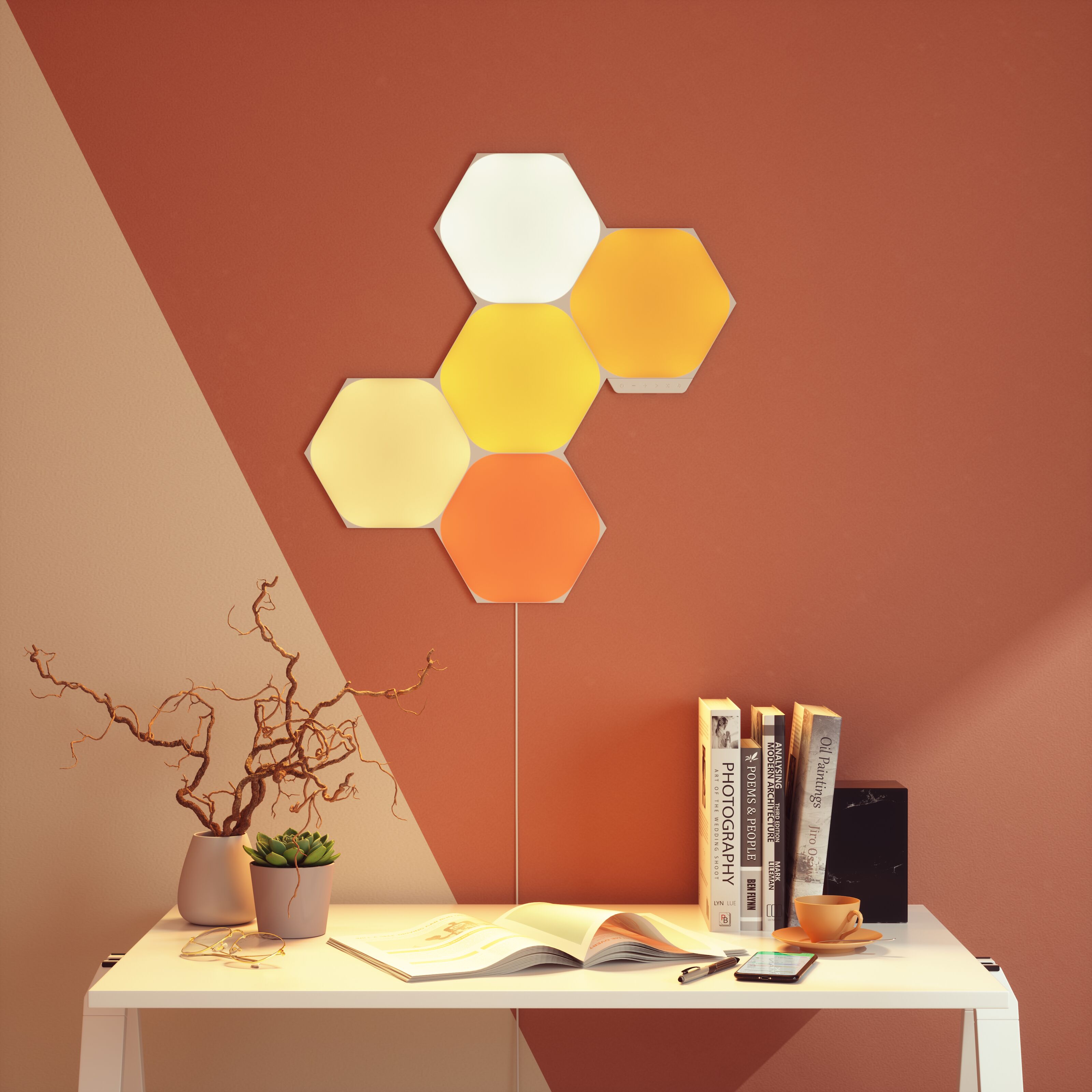 Nanoleaf Shapes Hexagon Startpaket - Homekit | Kjell.com