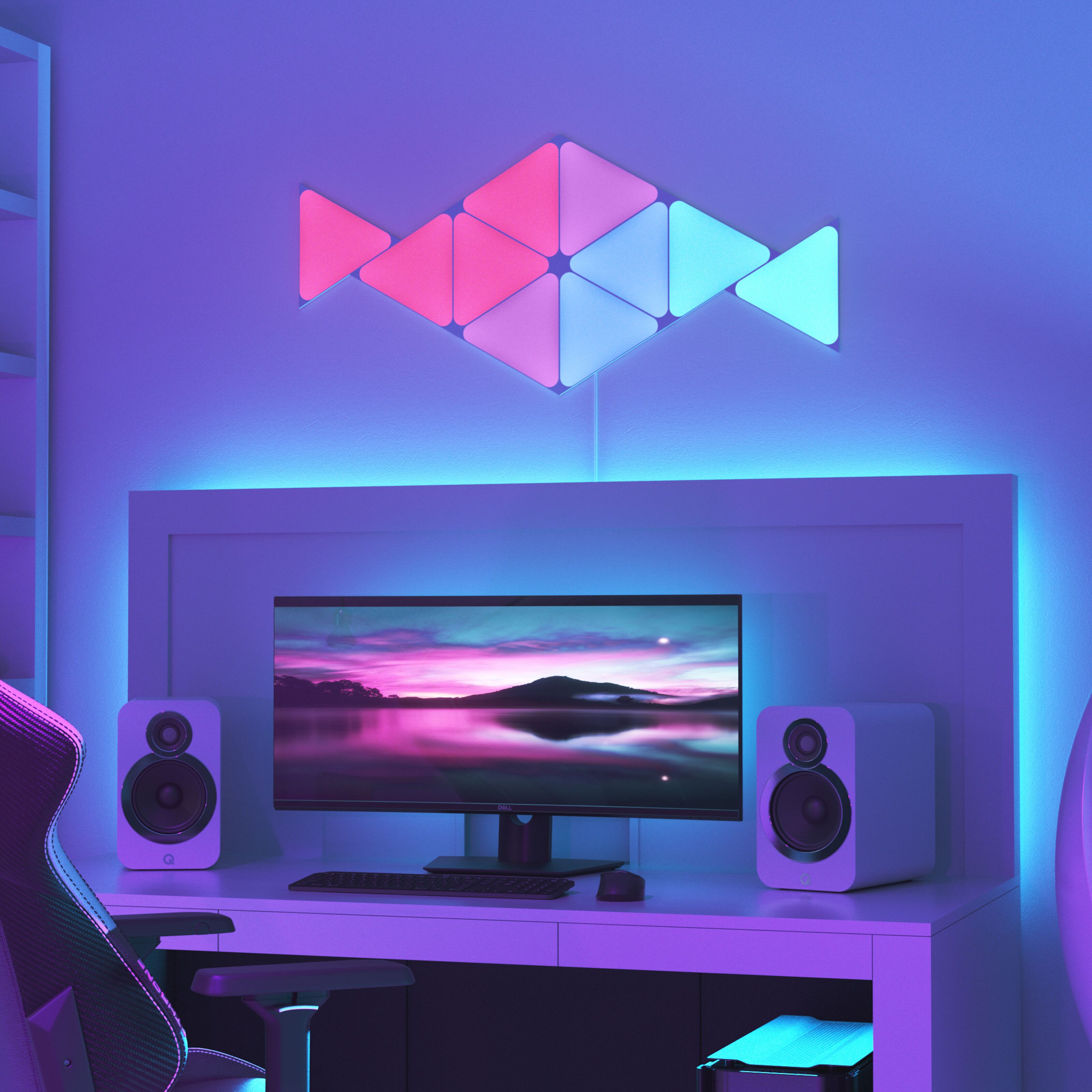 Nanoleaf Shapes Triangles Expansionspaket 3 panaler - Homekit | Kjell.com