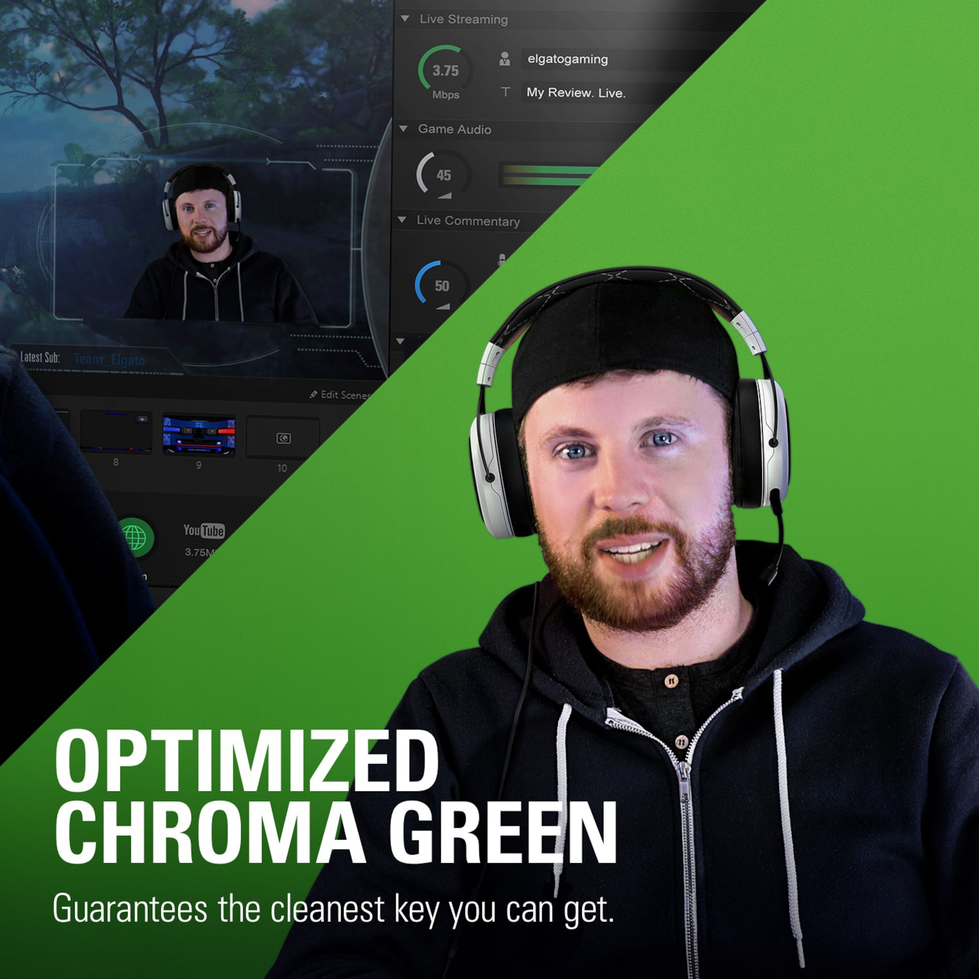 Elgato Greenscreen MT för tak- och väggmontering - Streaming-tillbehör ...