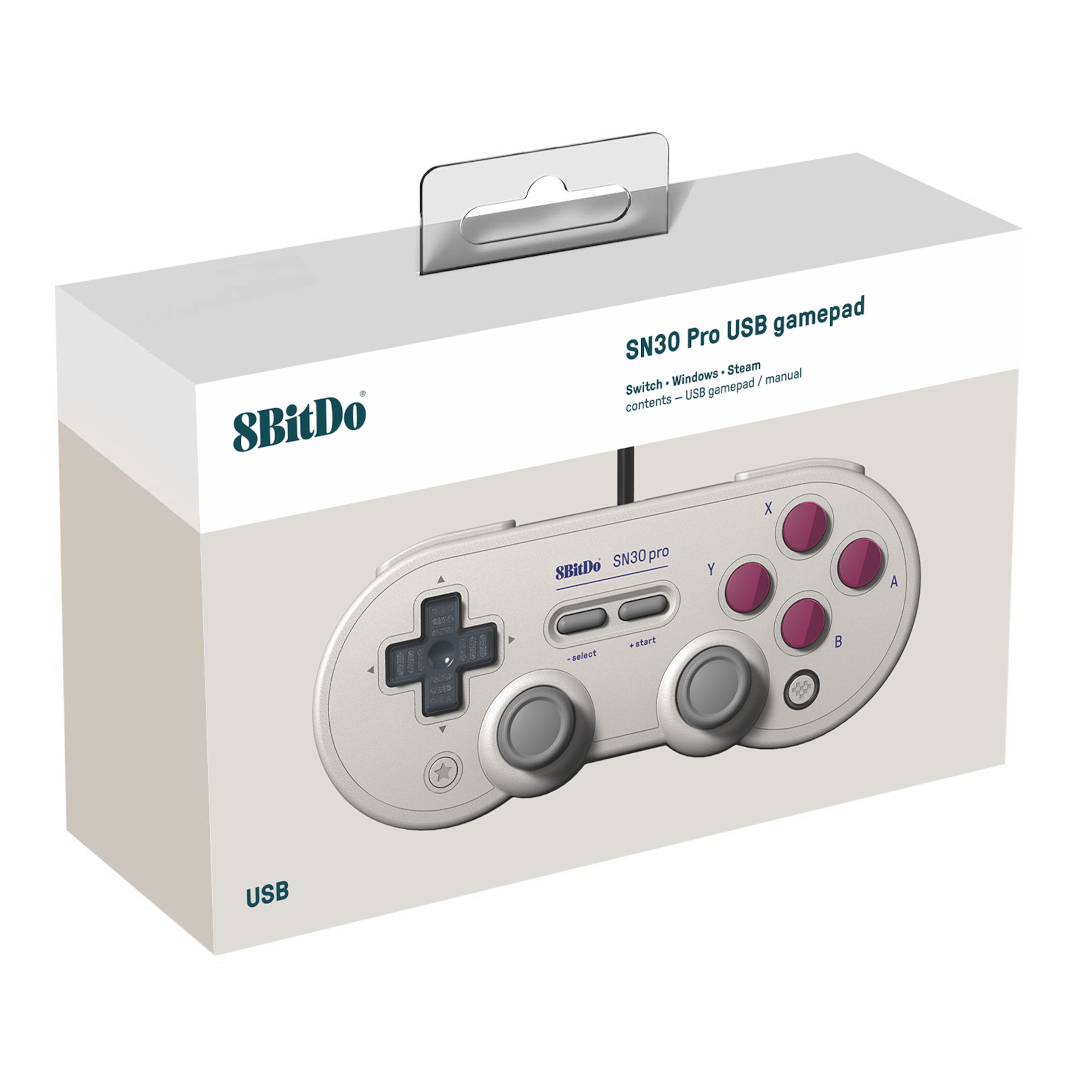 8Bitdo SN30 Pro Handkontroll med USB-anslutning - Handkontroller | Kjell.com