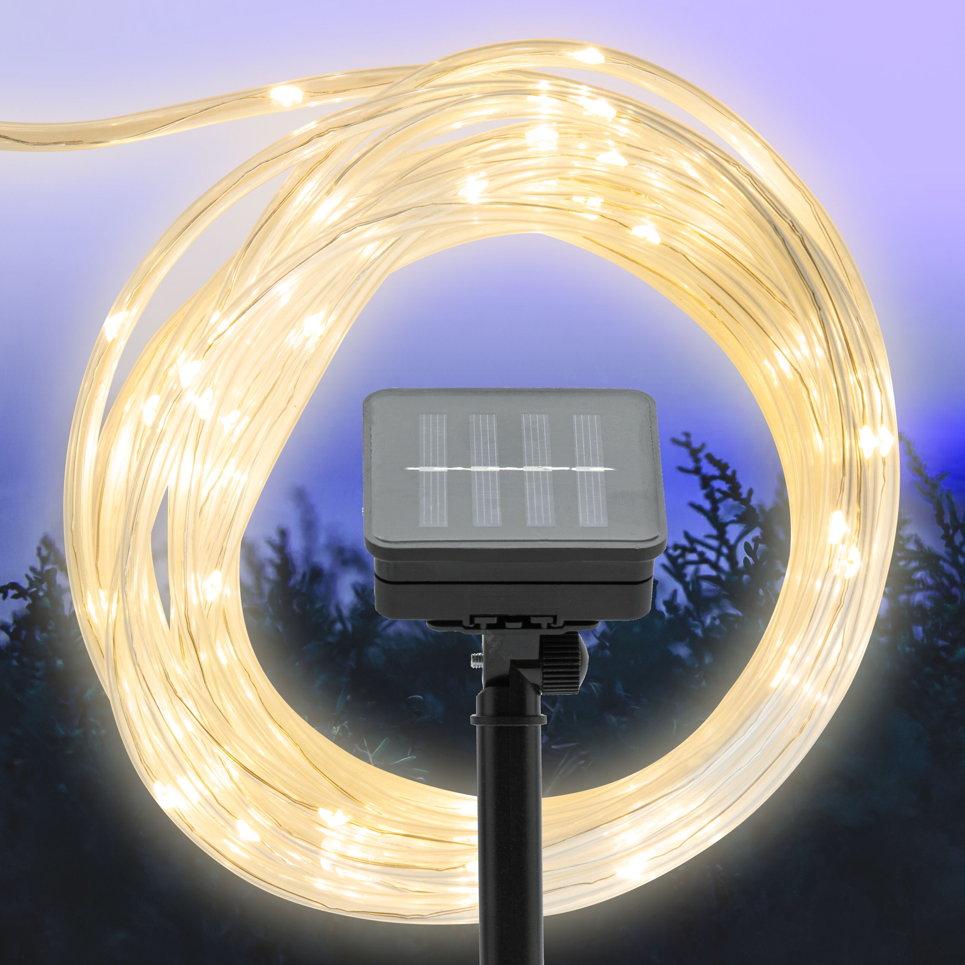 Rubicson Solcellsdriven ljusslinga 75 LED 7,5 m - Trädgårdsbelysning ...