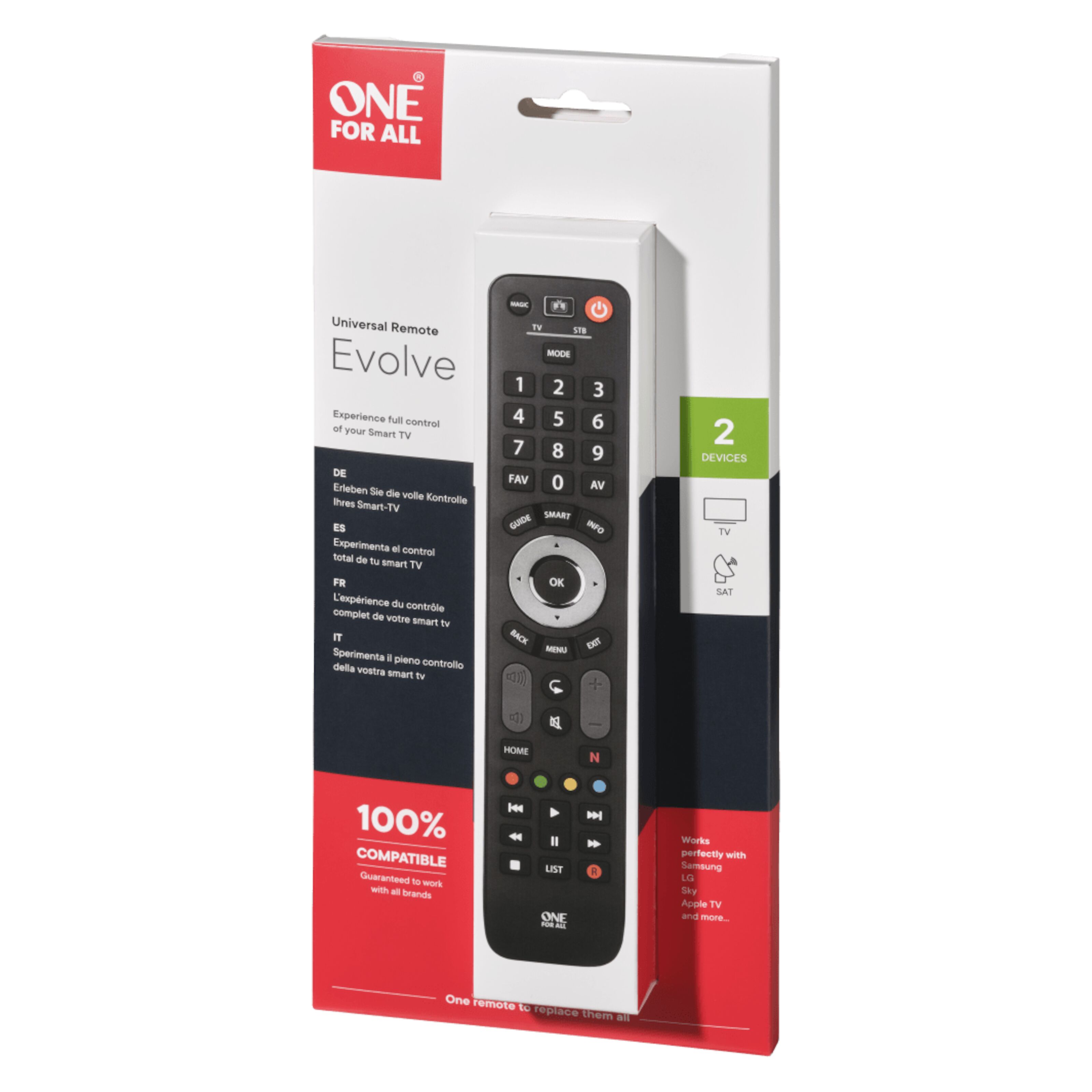 One For All Essence 2 TV Fjärrkontroll - Universalfjärrkontroll | Kjell.com