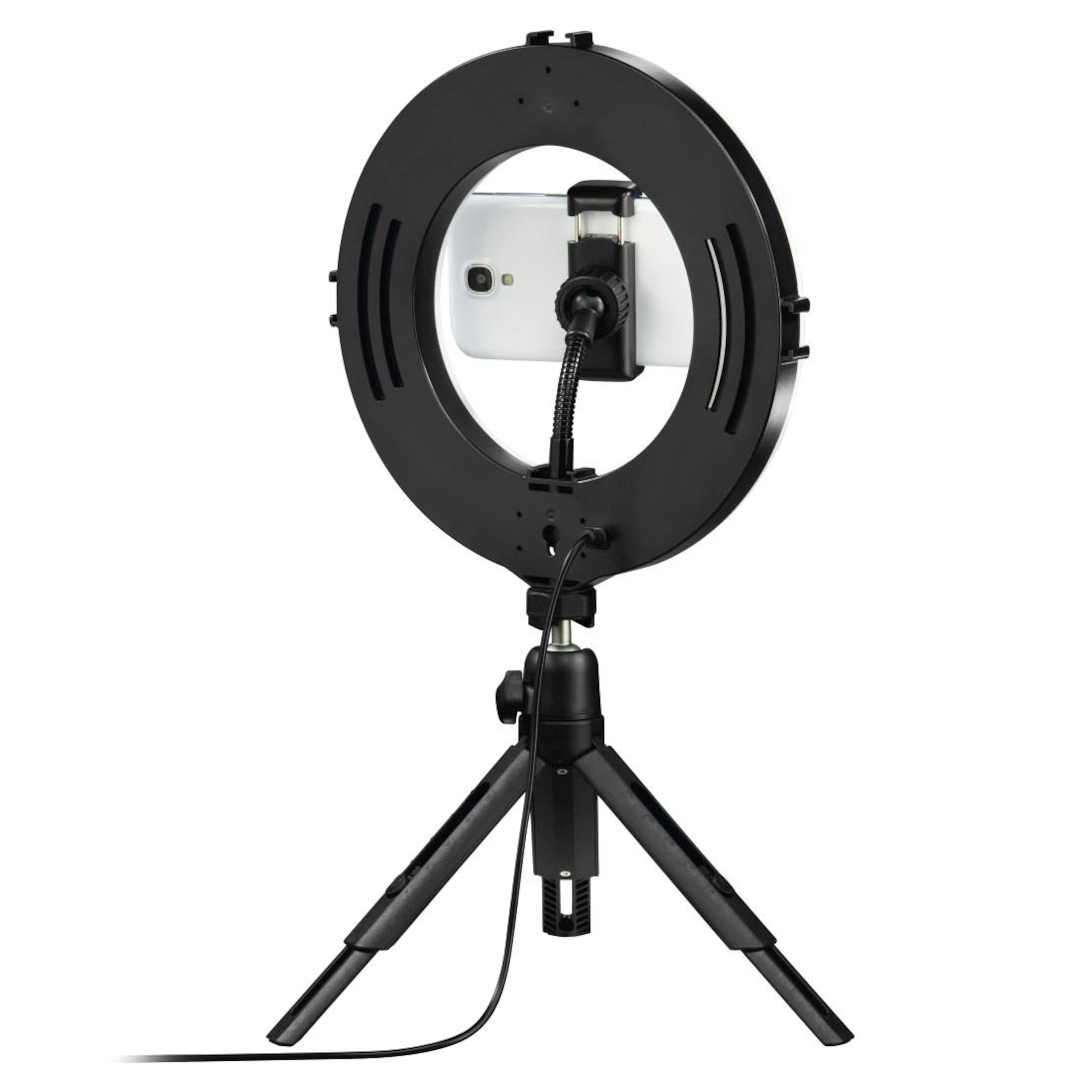Hama Spotlight Smart 80 Selfie-lampa med mobilhållare - Blixtar och ...