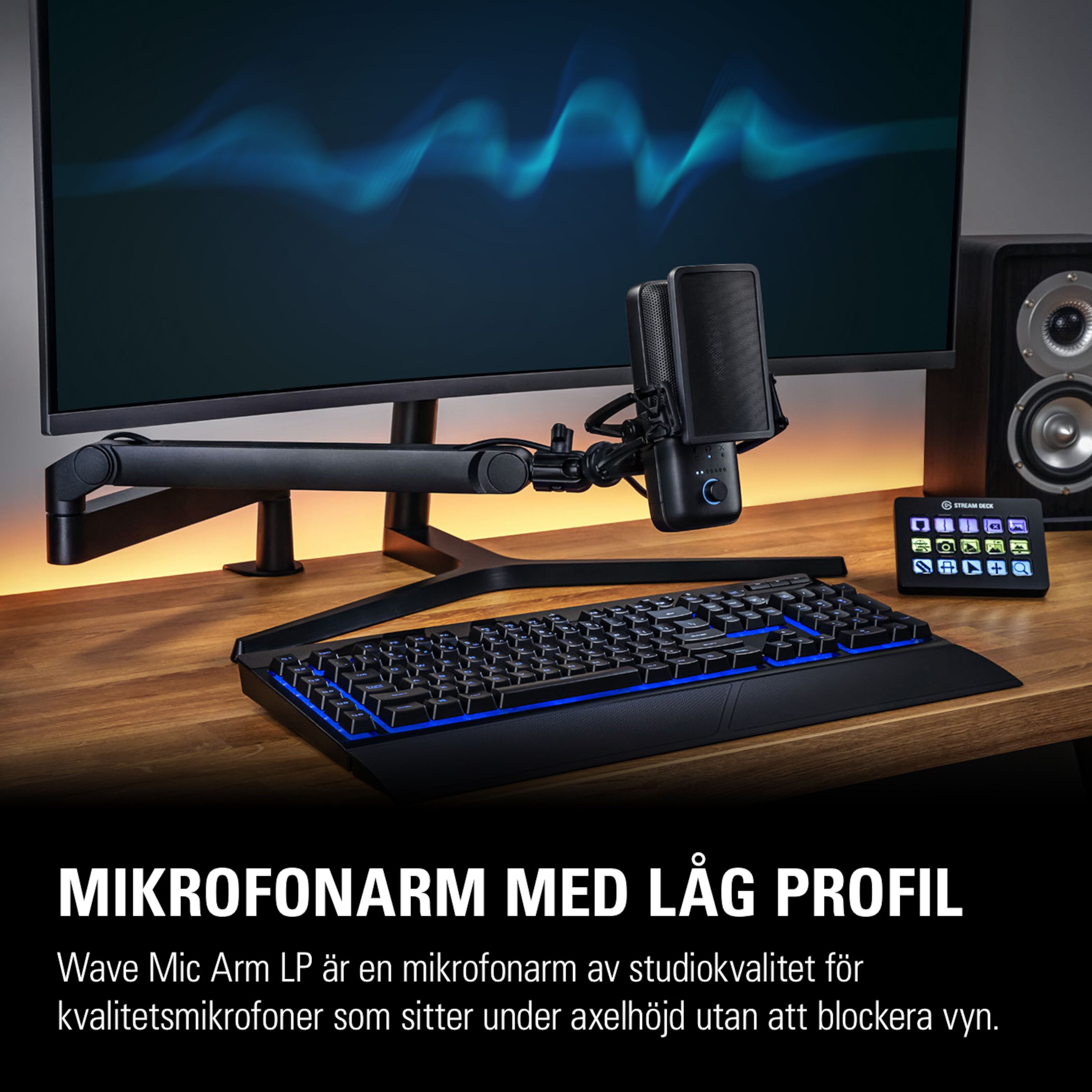 Elgato Wave Arm LP Mikrofonarm - Streaming-tillbehör | Kjell.com