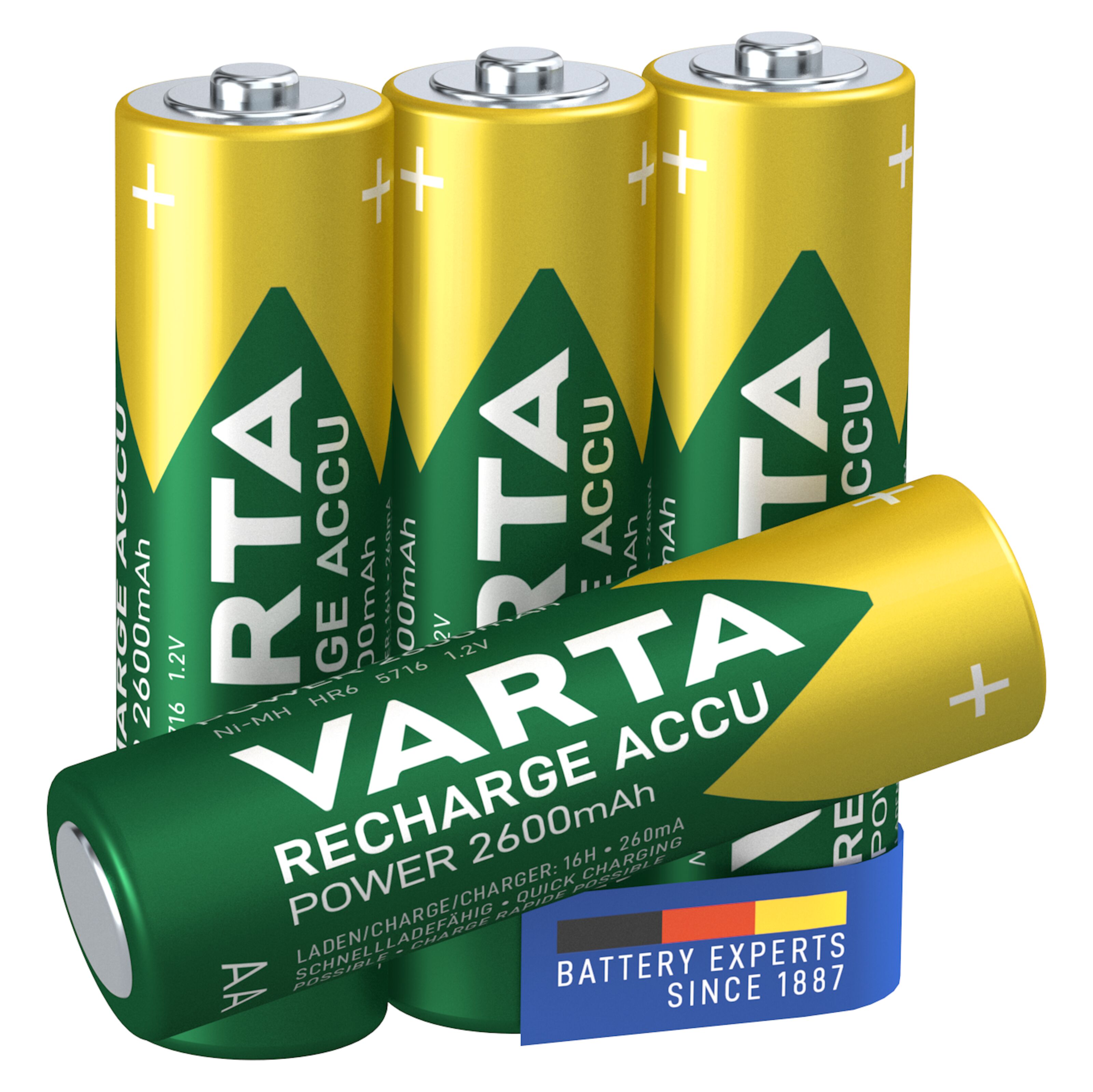 Varta Oppladbare AA-batterier 2600 mAh 4-pk. - Standardceller | Kjell.com