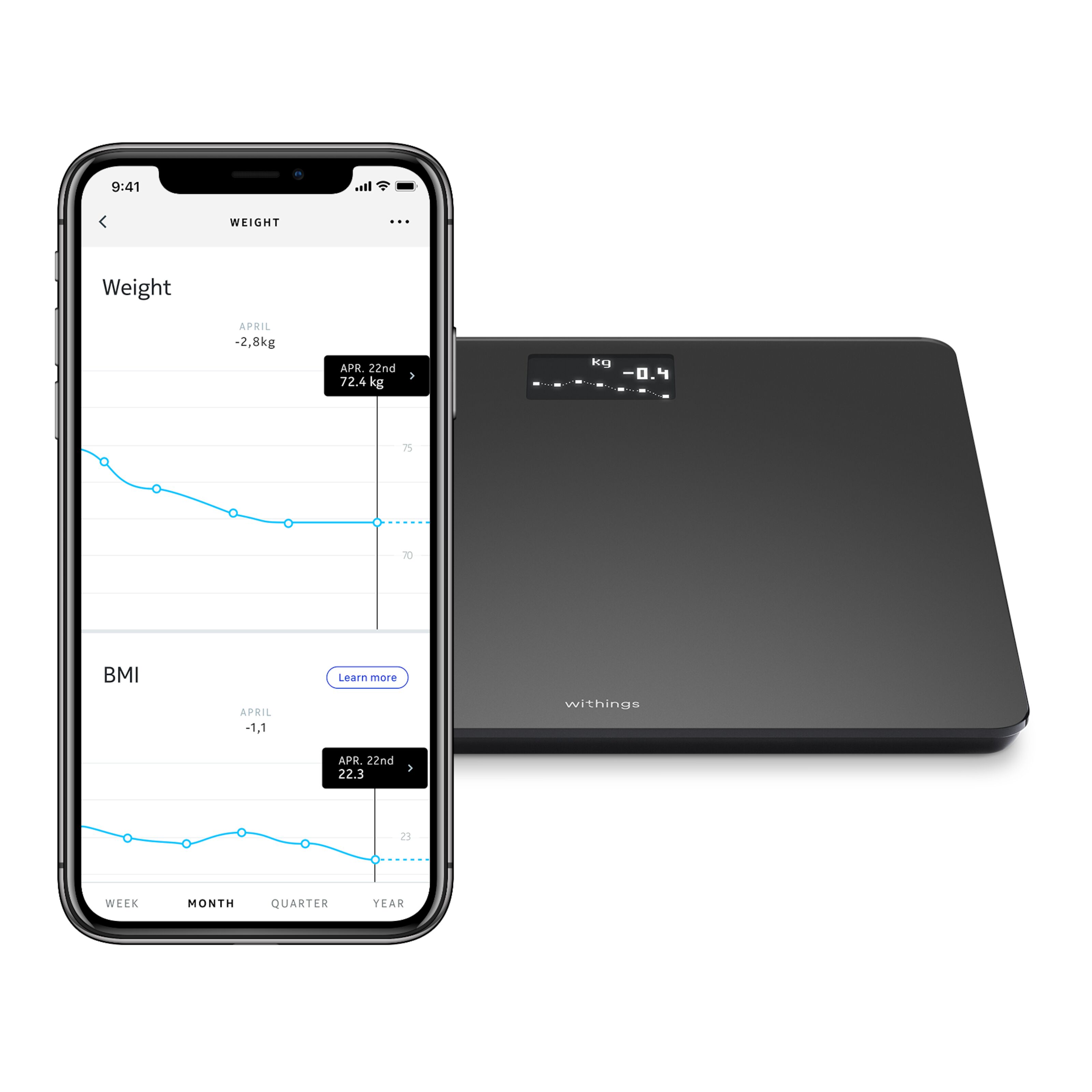 Withings Body Personvåg med wifi - Personvågar | Kjell.com