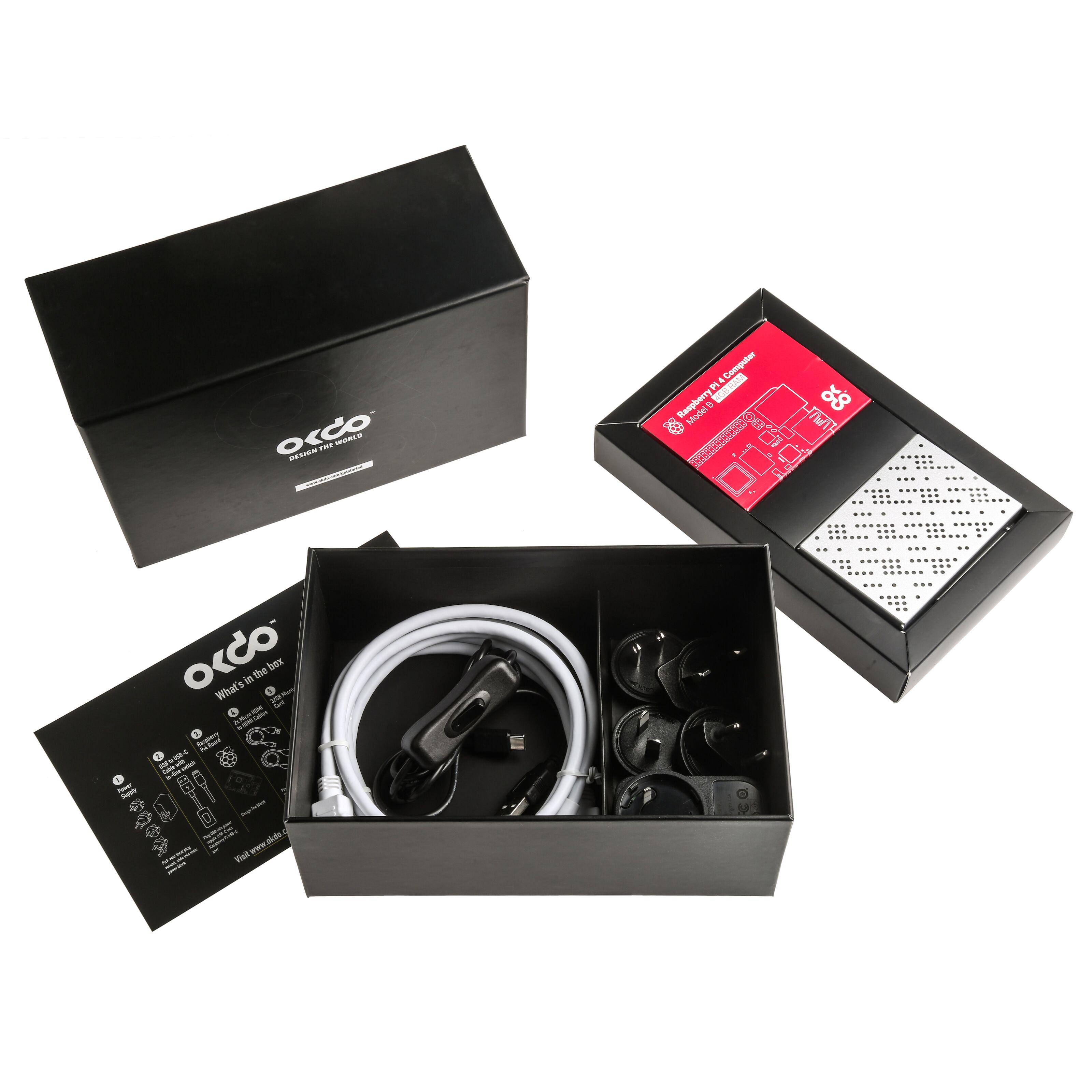 OKdo Raspberry Pi 4 Kit 4 GB - Raspberry Pi | Kjell.com