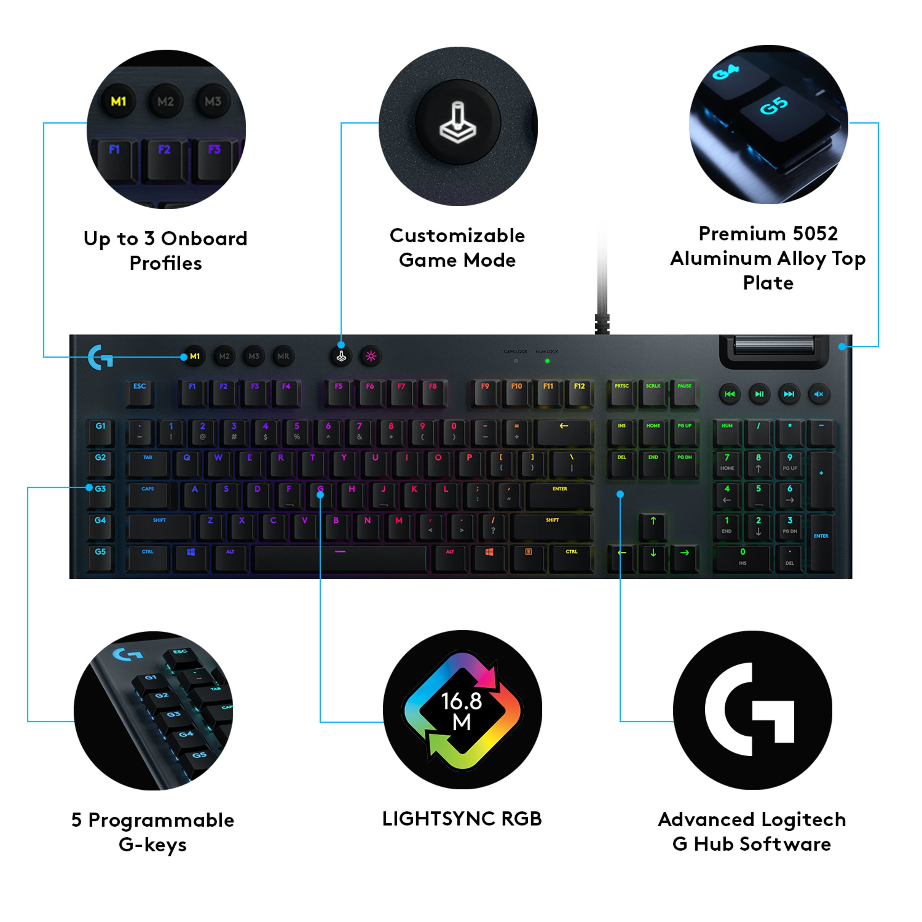 Logitech G 815 Mekaniskt tangentbord - Gaming-tangentbord | Kjell.com
