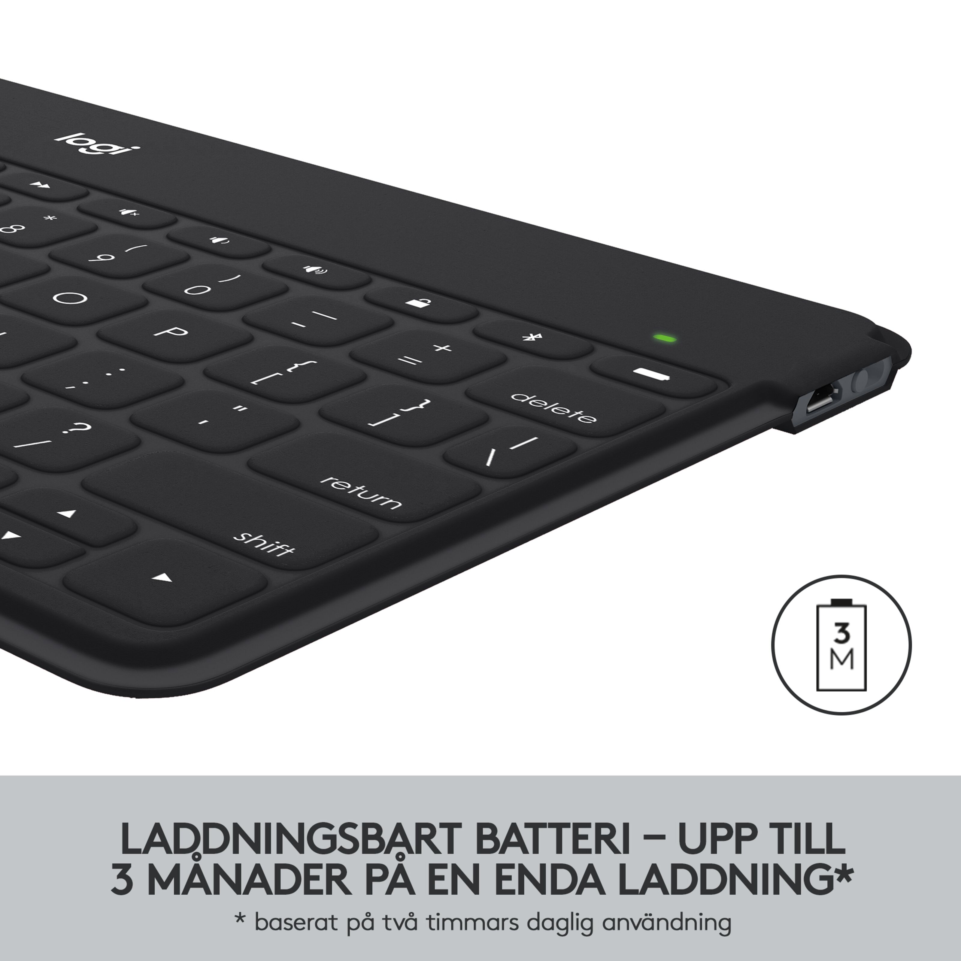 Logitech Keys To Go Tangentbord för mobil och surfplatta - Tangentbord ...