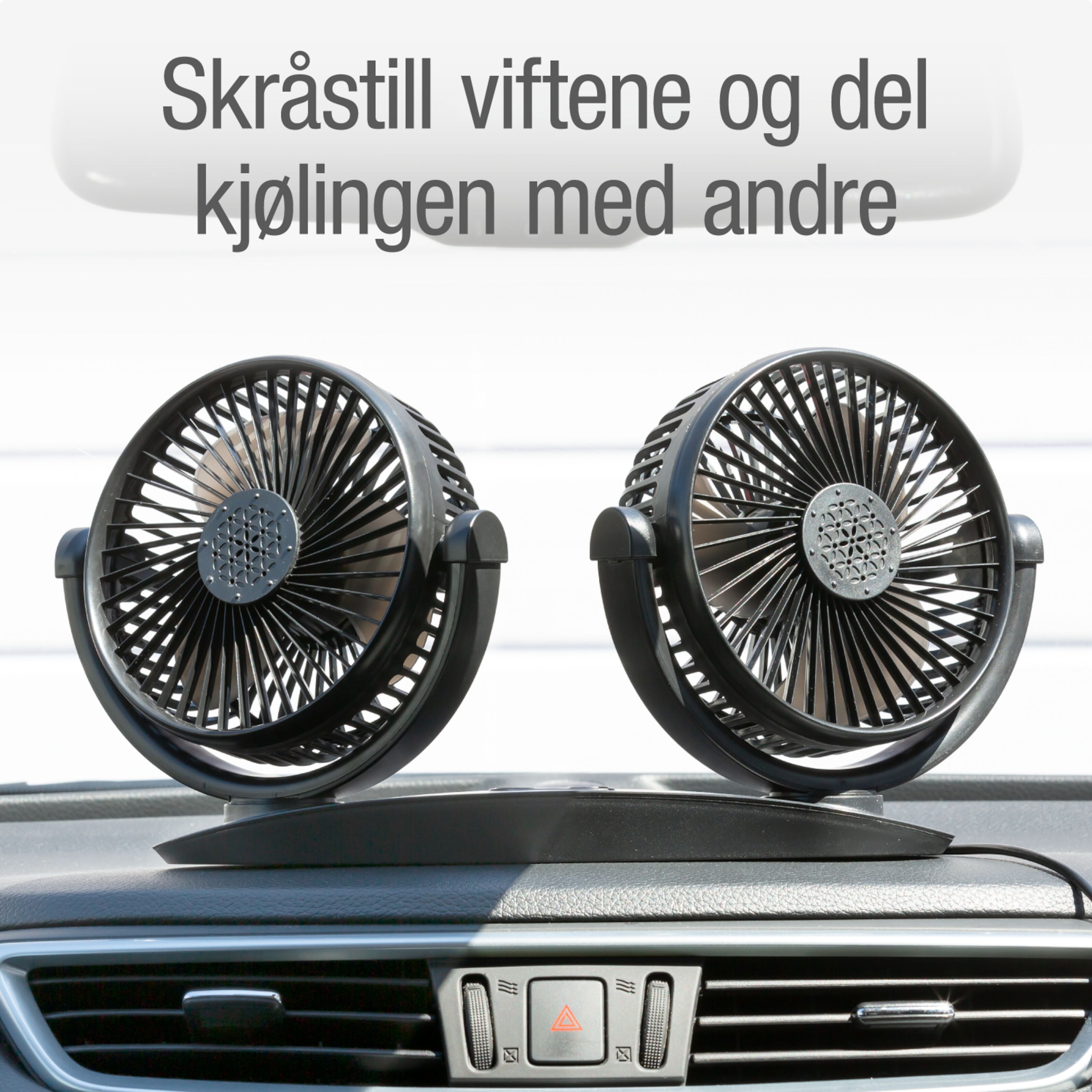 Rubicson To vifter for bilen Ø12,5 cm - USB-vifter | Kjell.com