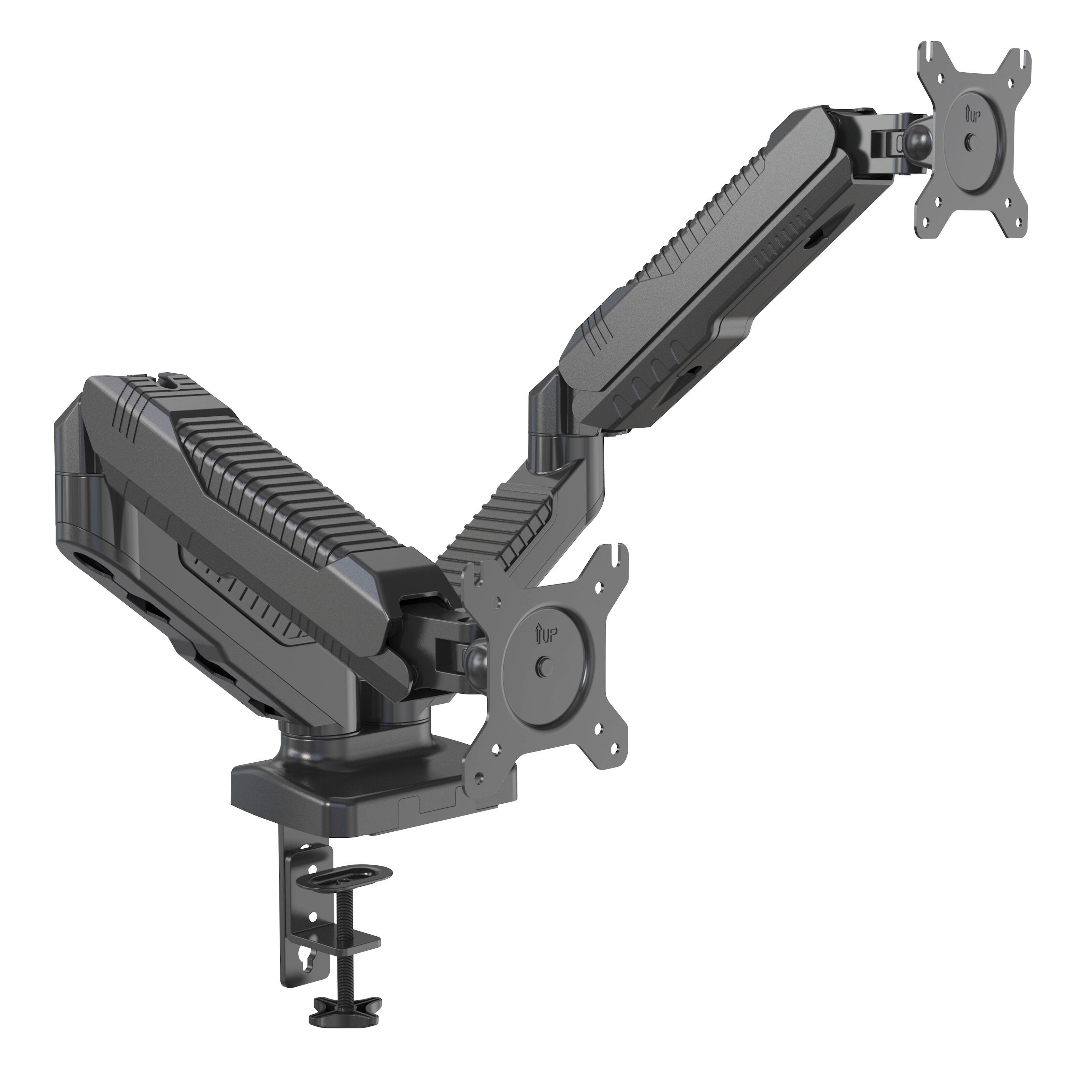 Plexgear 3-ledat fjädrande bordsfäste för skärm 13-27” - Bordsfäste för ...