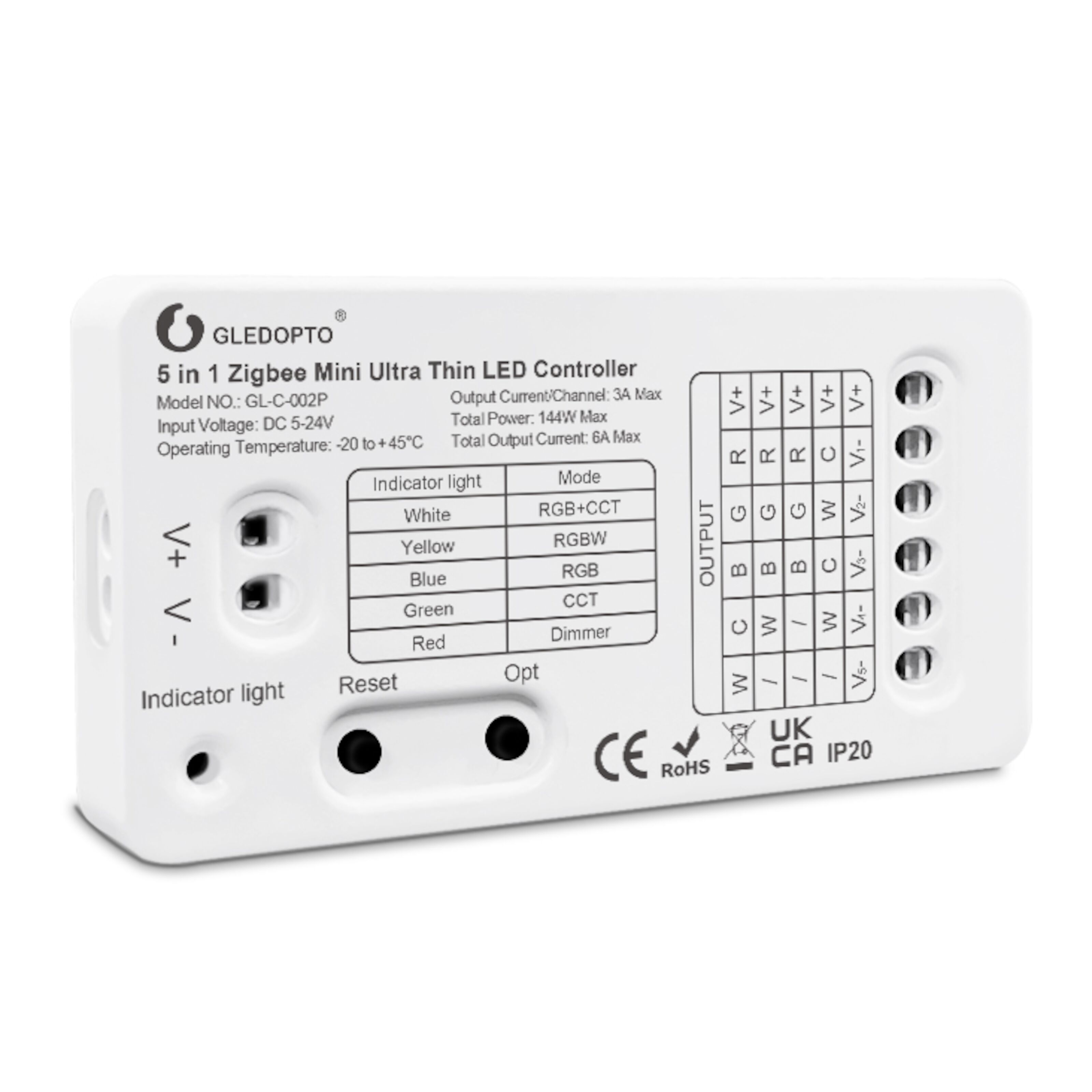 Gledopto 5 in 1 Mini Zigbee-Controller för LED-belysning ...