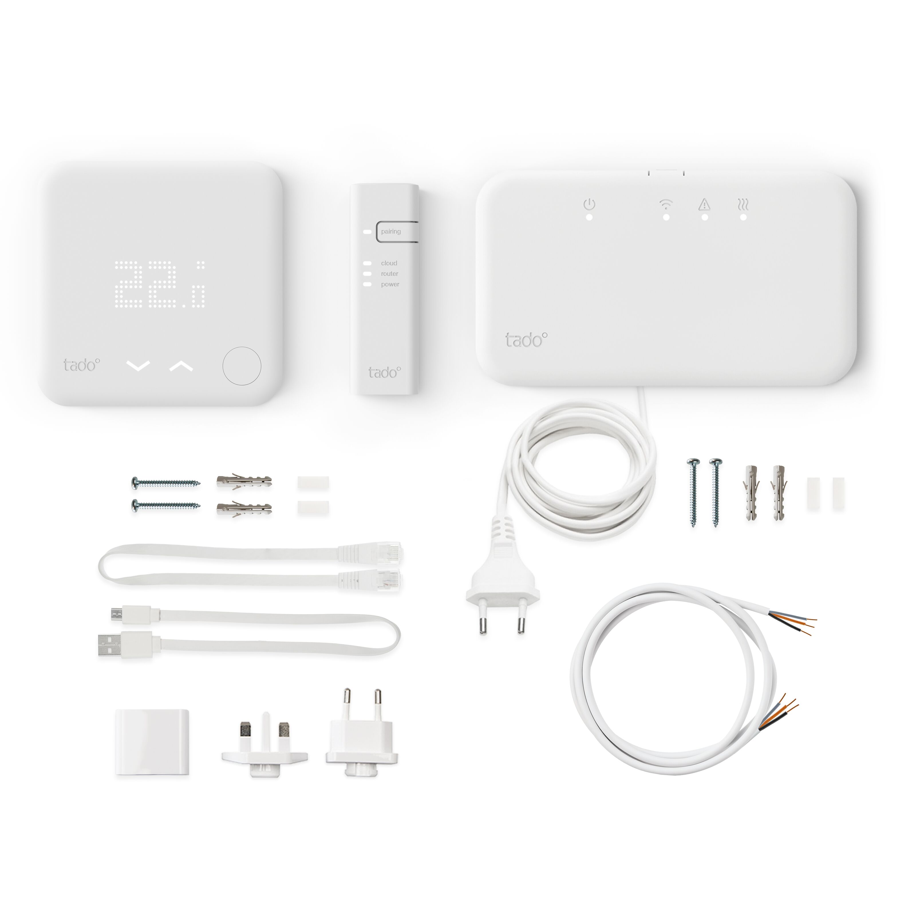 Tado Wireless Thermostat V3+ Startpaket - Temperaturstyrning | Kjell.com