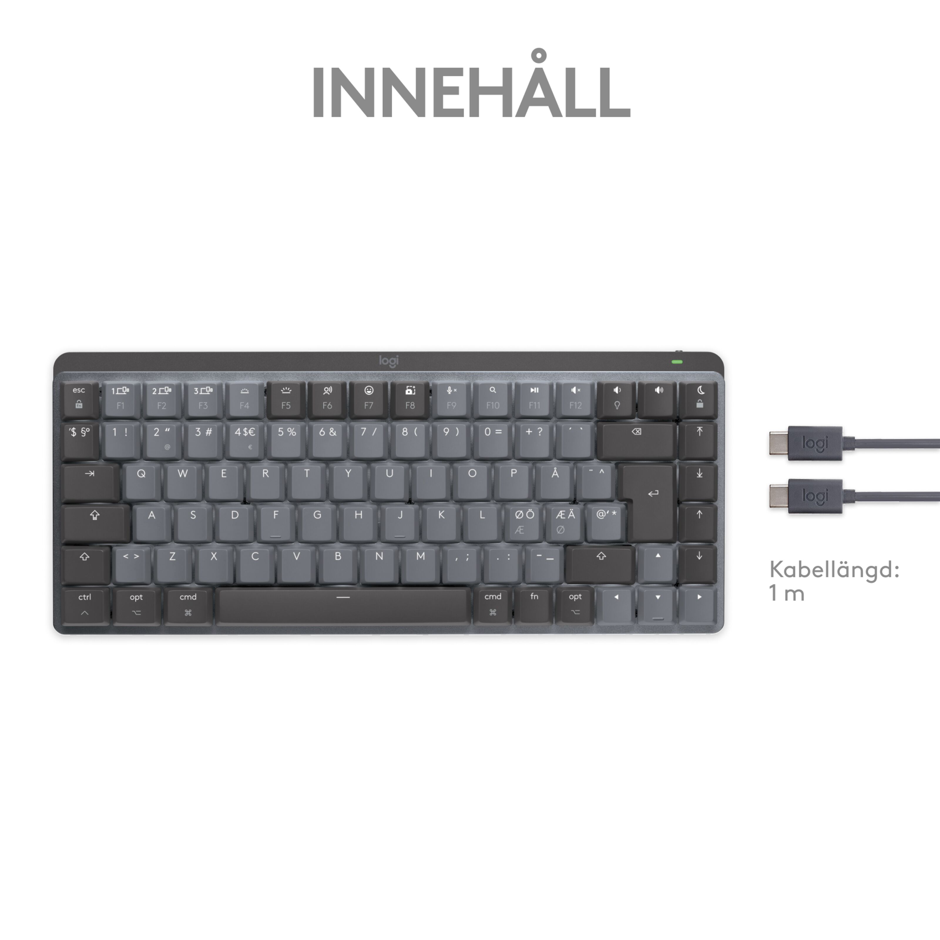 Logitech MX Mechanical Mini för Mac Trådlöst tangentbord - Bluetooth ...