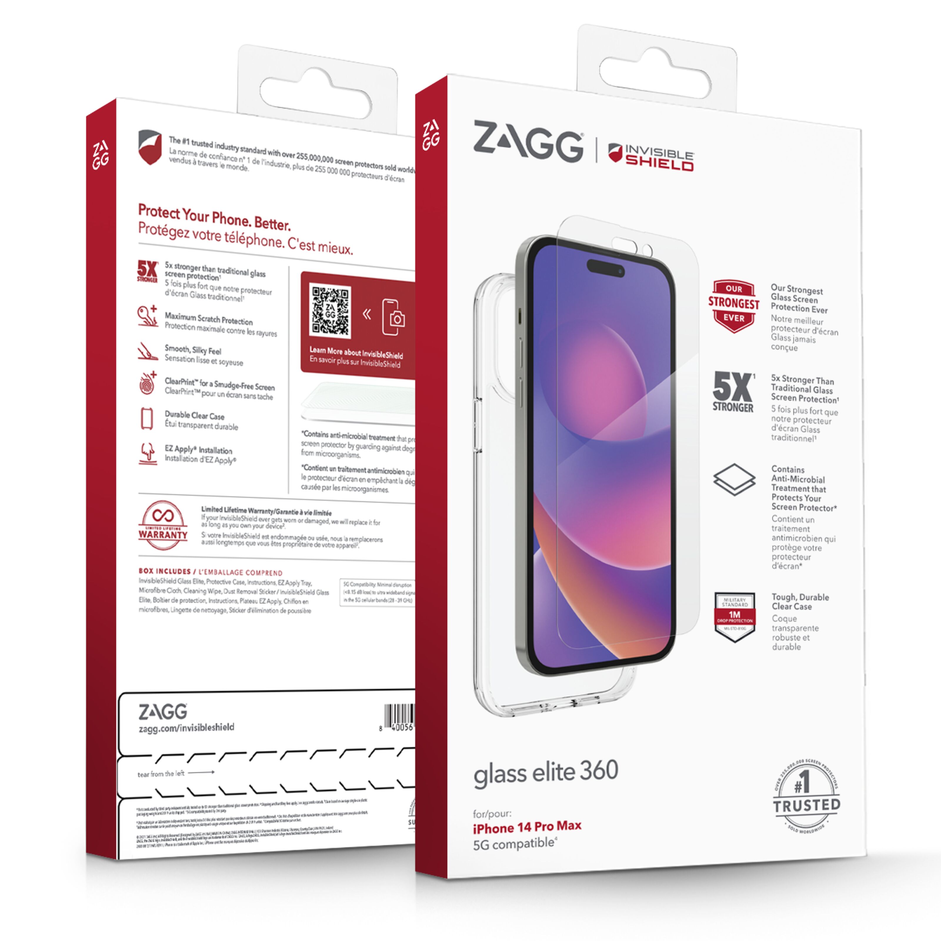 Invisible Shield Glass Elite 360 för iPhone 14 Pro Max - Skärmskydd ...