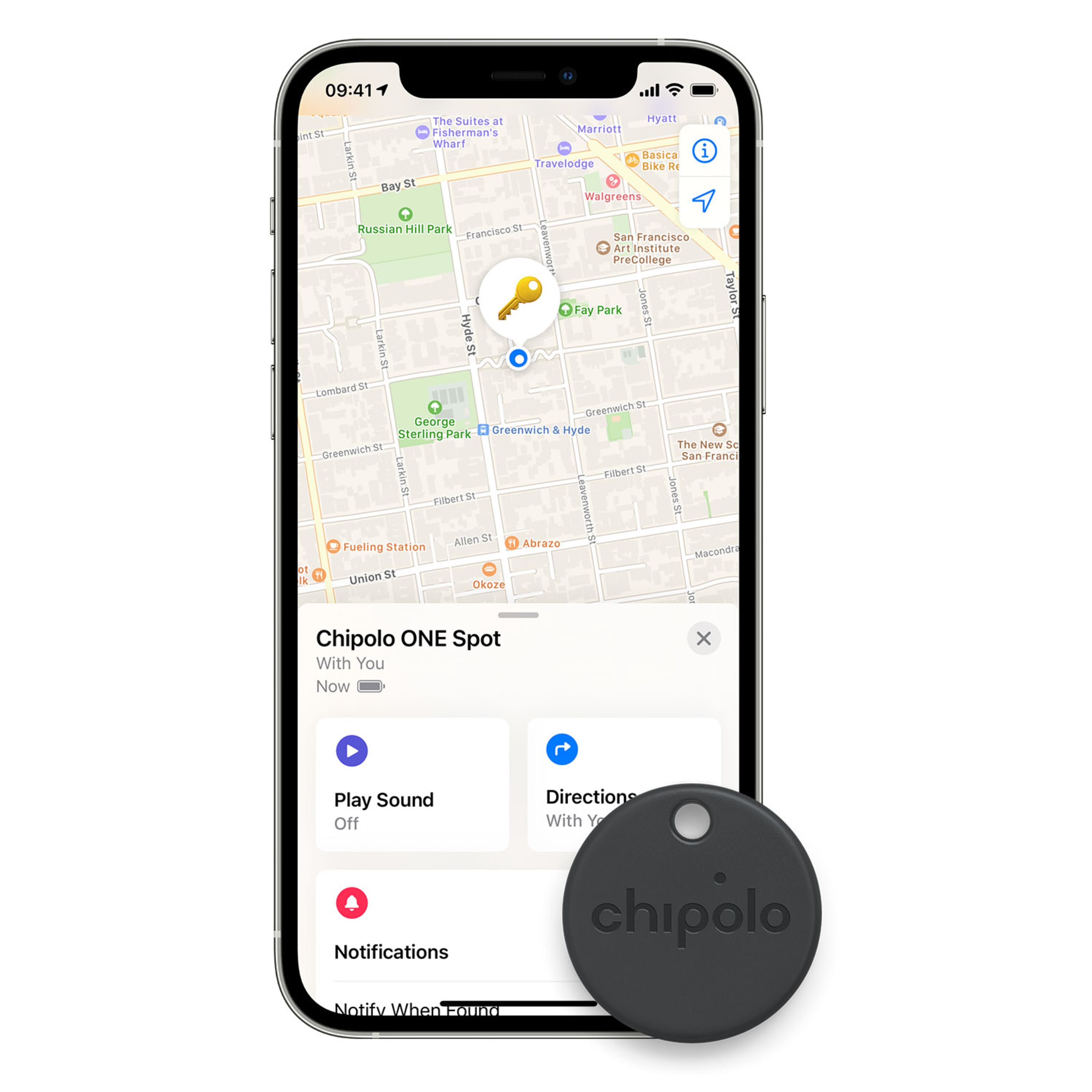 Chipolo One Spot Keyfinder med Apple Find My - GPS-tracker | Kjell.com