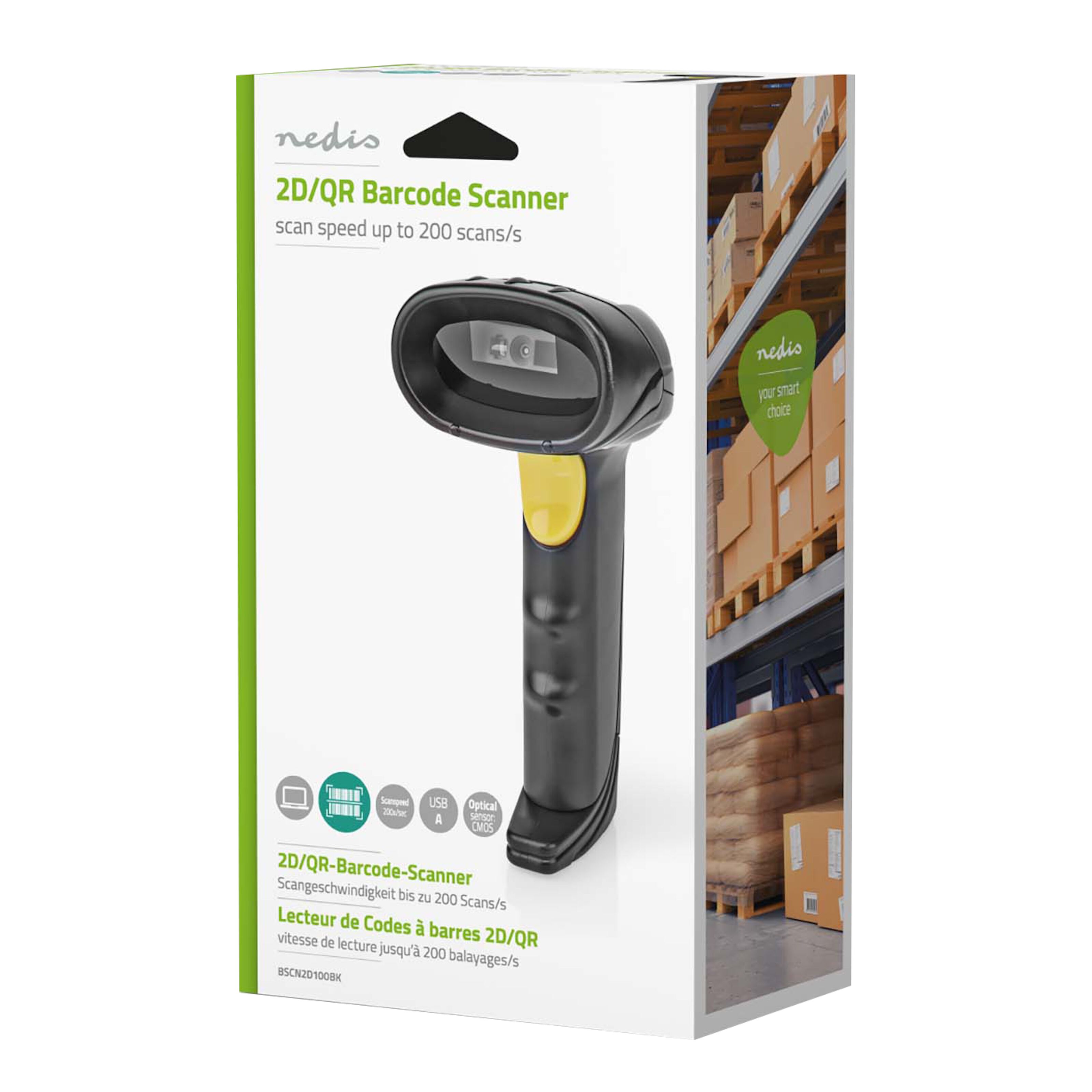 Nedis Avansert strekkodeleser - Strekkodelesere | Kjell.com