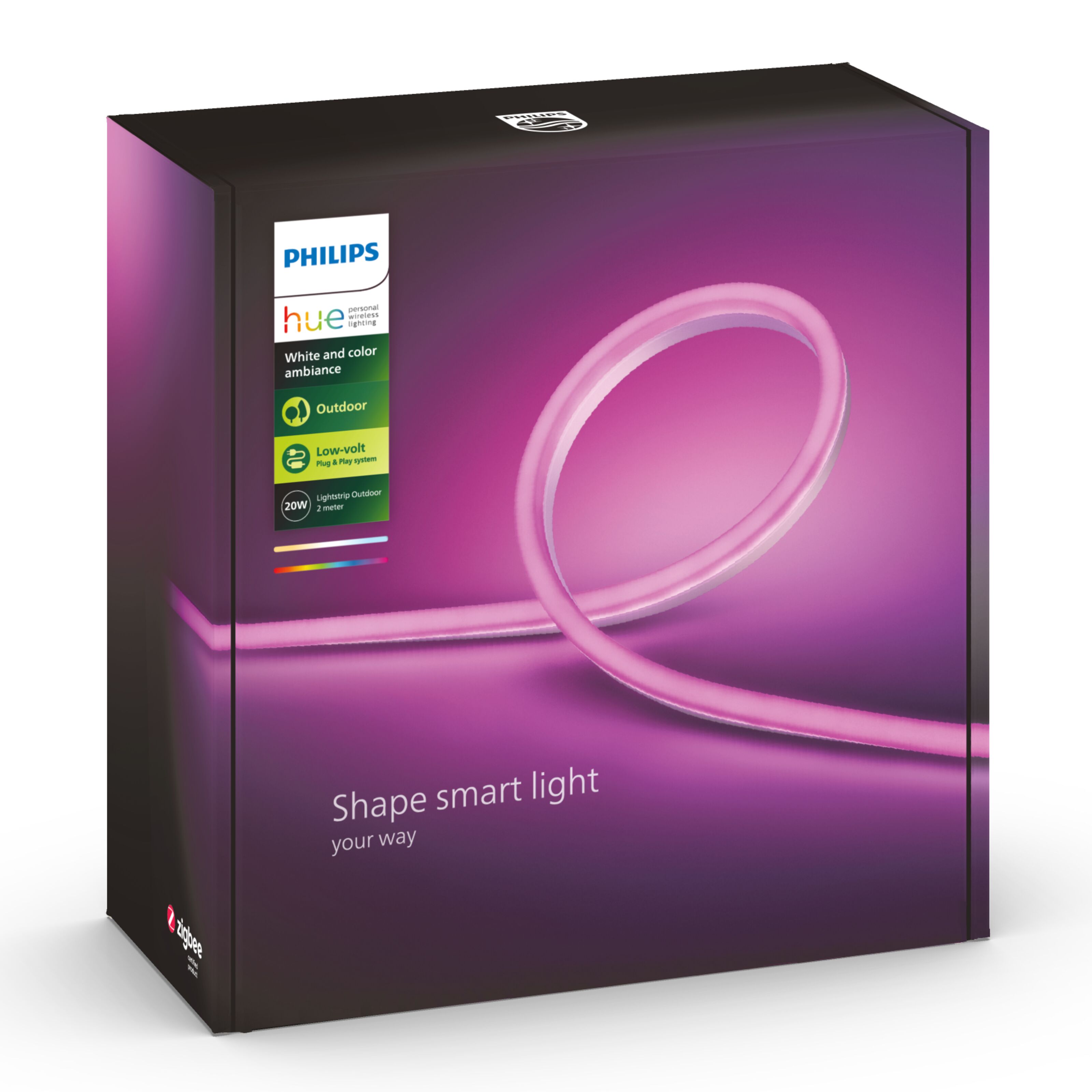 Philips Hue Lightstrip Outdoor RGB LED-list 2 m - Smarta ljusslingor ...