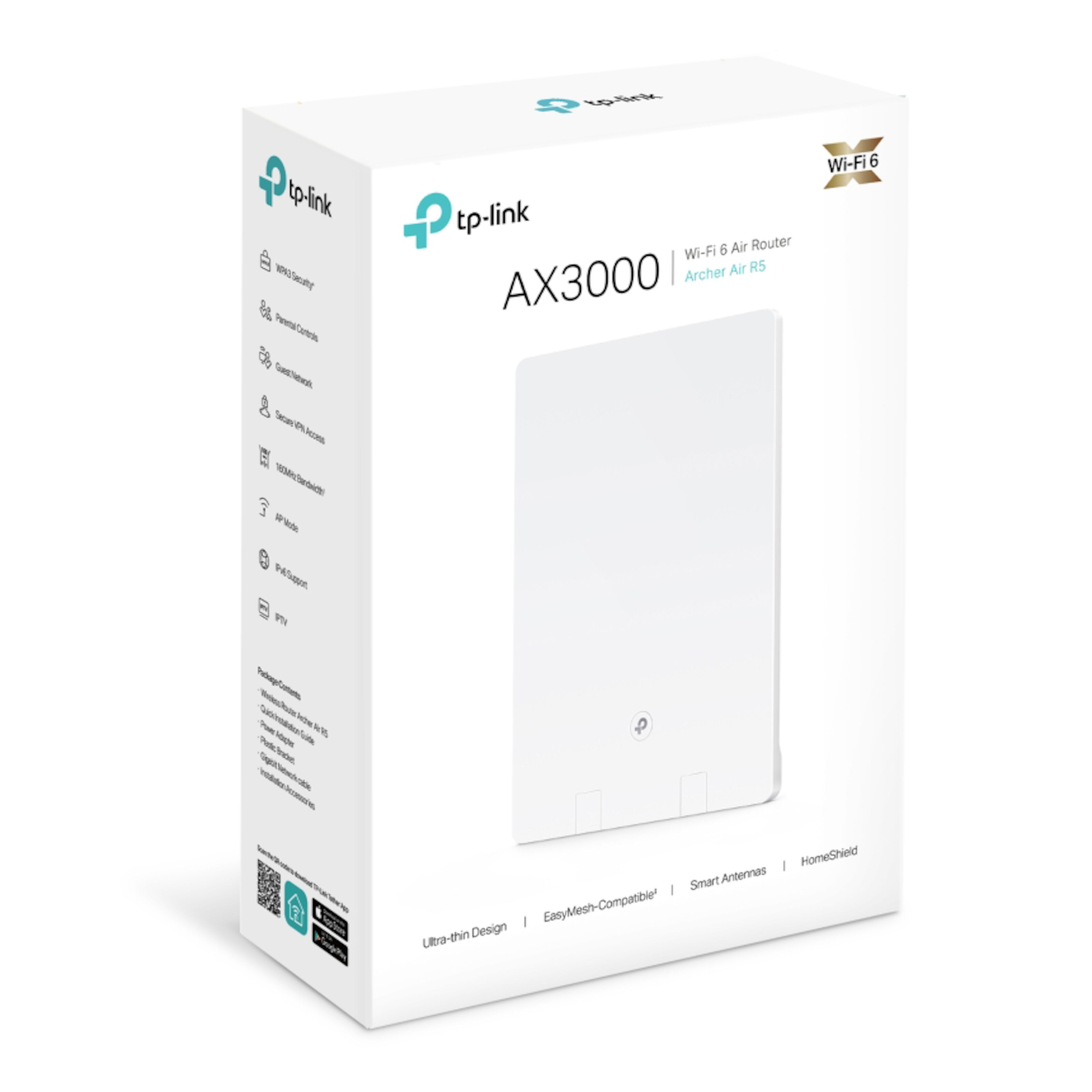 TP-link Archer Air R5 Trådlös Router AX3000 - Wifi 6-routers | Kjell.com
