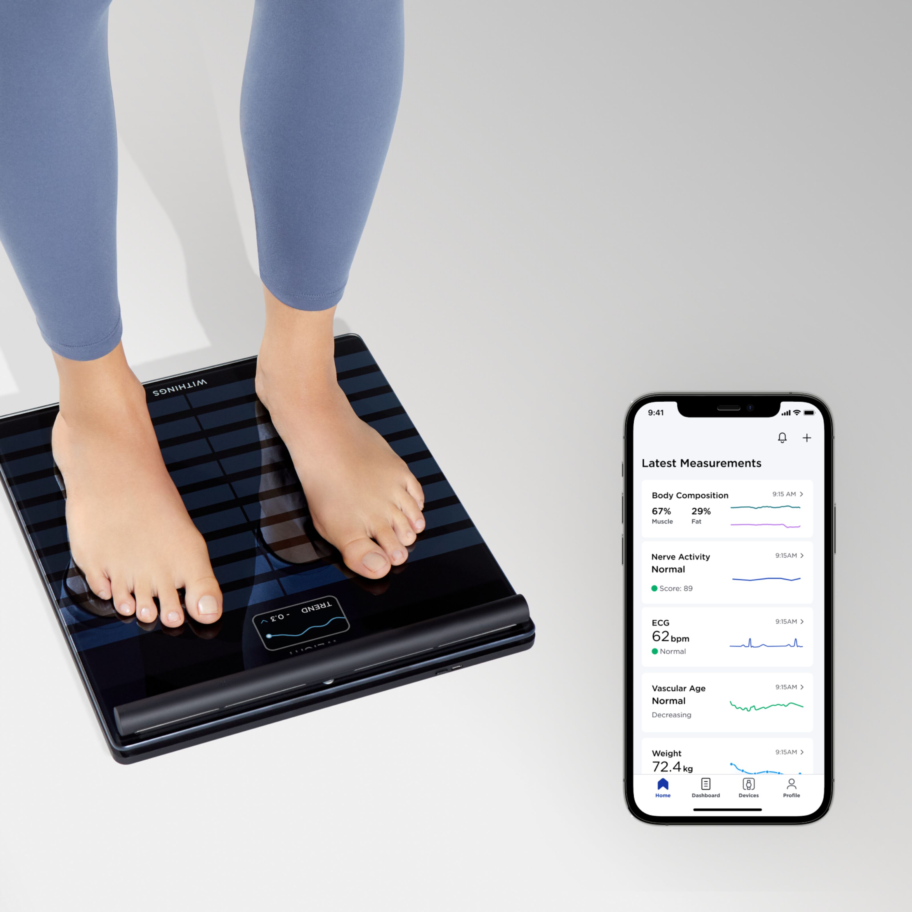 Withings Body Scan Connected Health Station Smart våg Svart ...