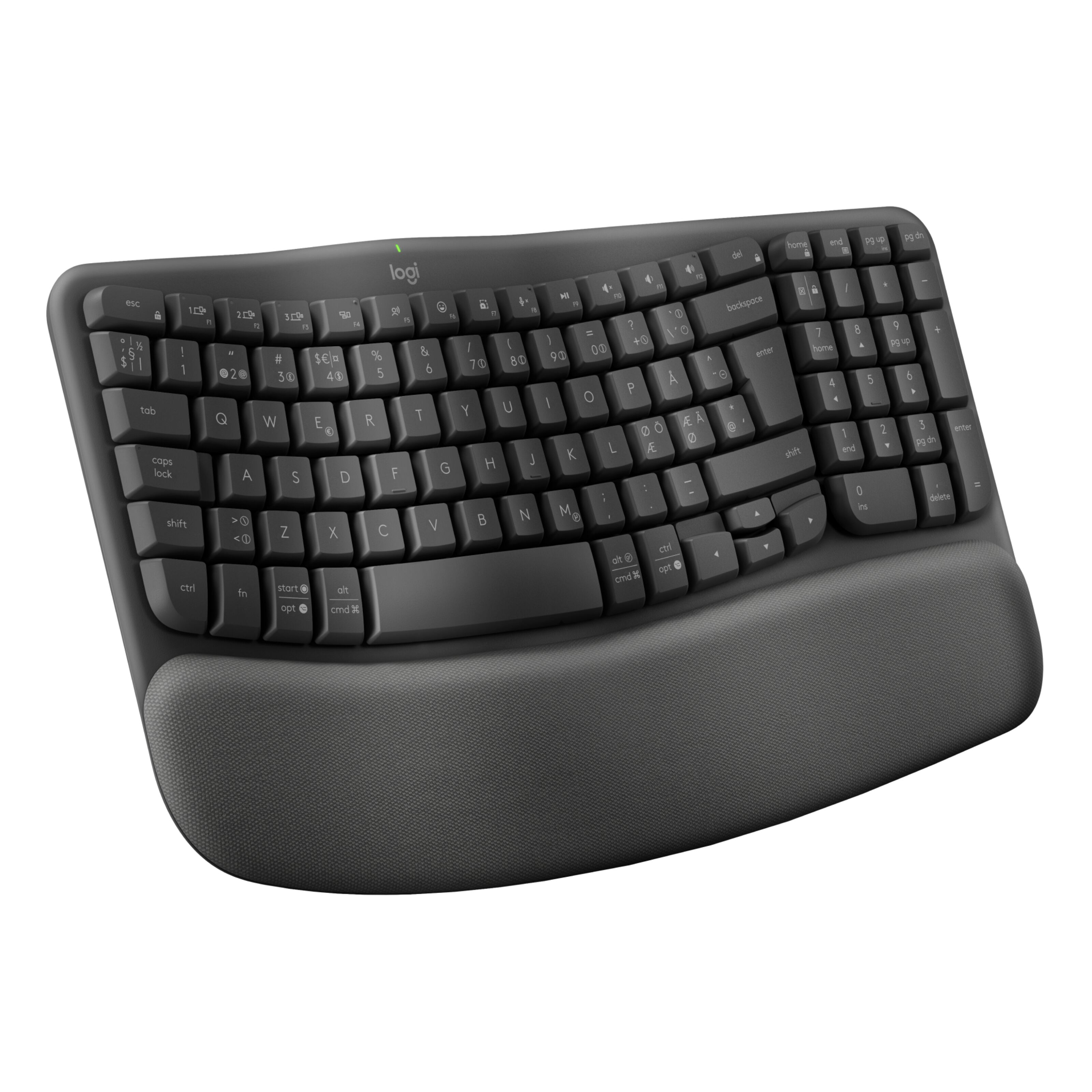Logitech Wave Keys Trådlöst Ergonomiskt tangentbord - Trådlösa ...