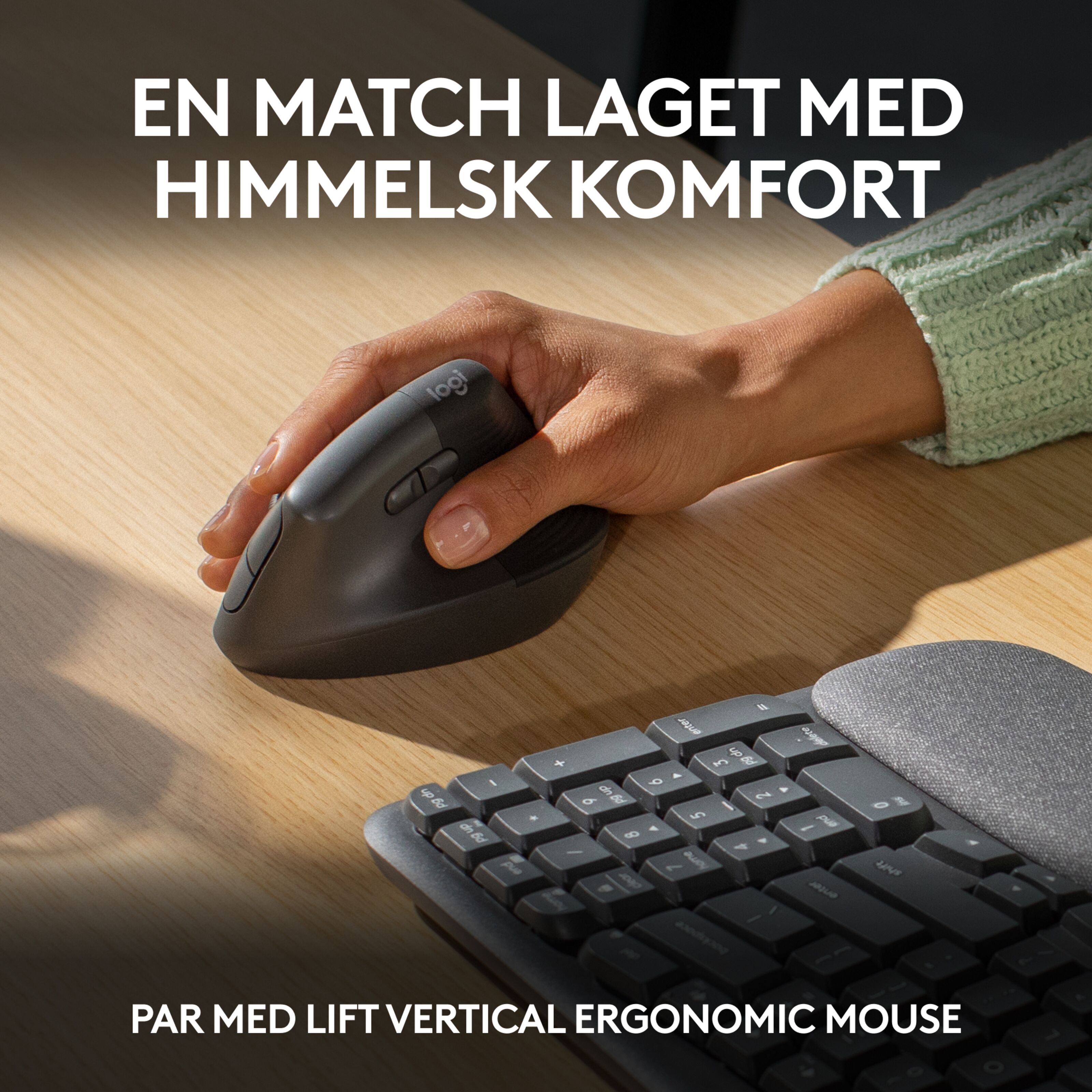 Logitech Mx Wave Keys Trådløst og ergonomisk tastatur - Trådløse ...
